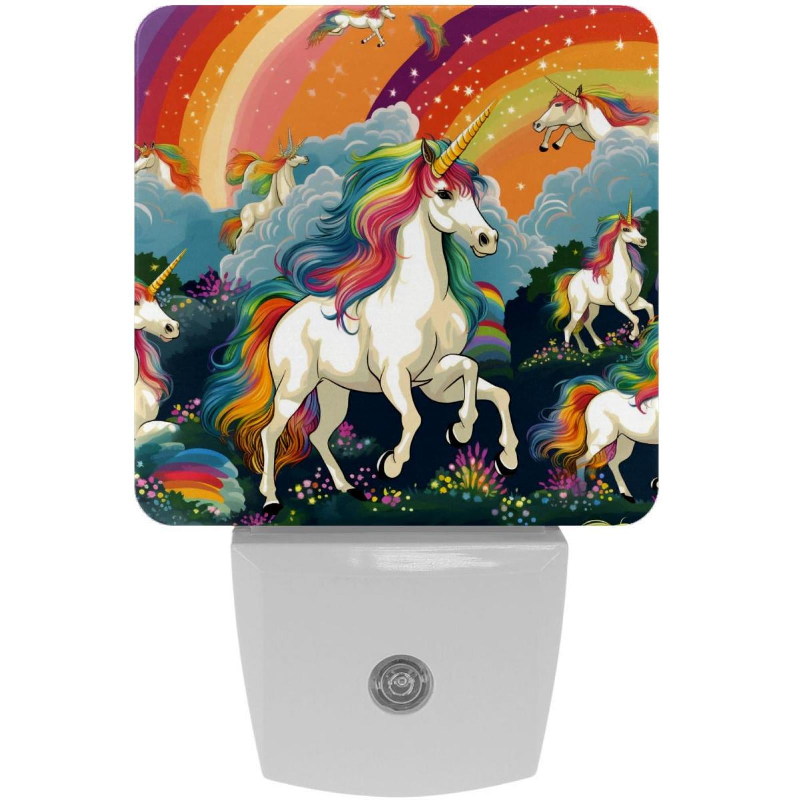 Rainbow Unicorns LED Square Night Lights: Innovative Illumination for a ...