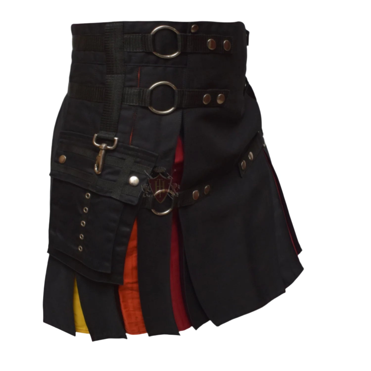 Rainbow Utility Kilt in Black A Bold Expression of Style and Function ...