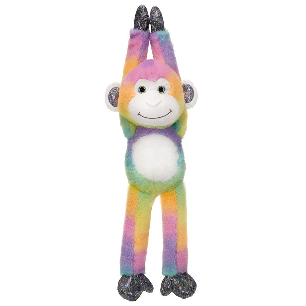 Plush Gear Rainbow Sherbet 22" Hanging Monkey Plush Toy for Kids Room ...