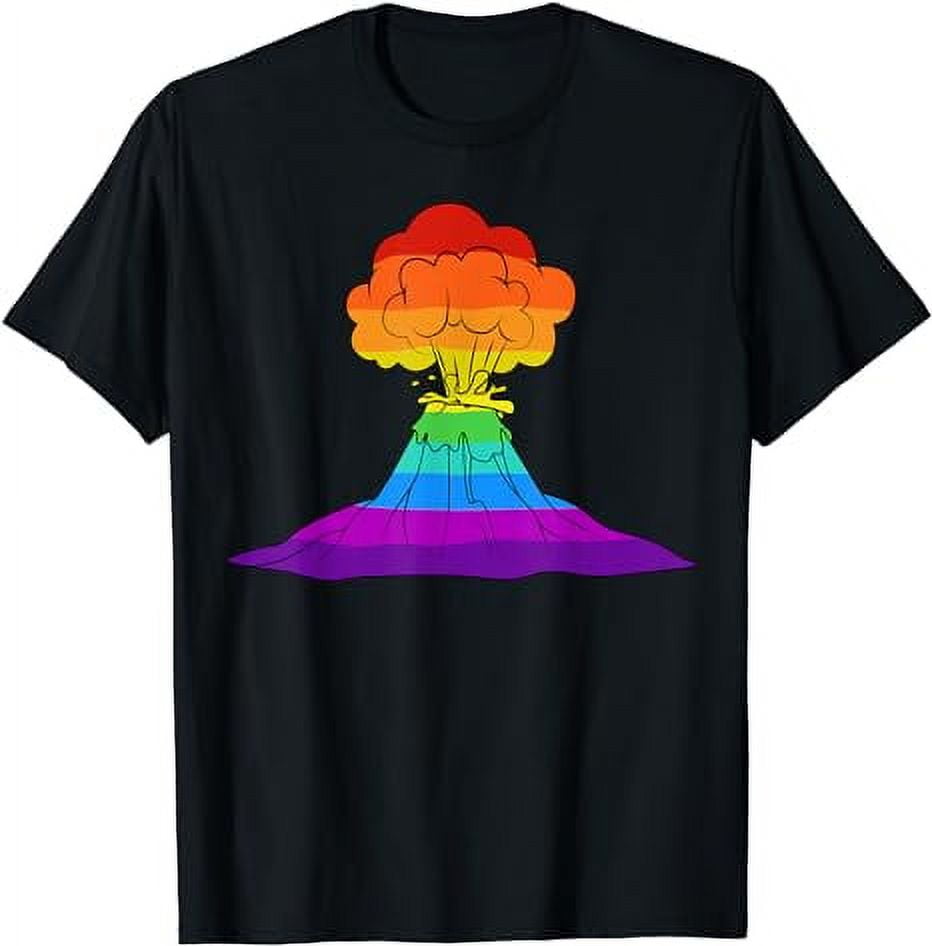 Rainbow Volcano Magma Lover Volcanology Lava T-Shirt - Walmart.com