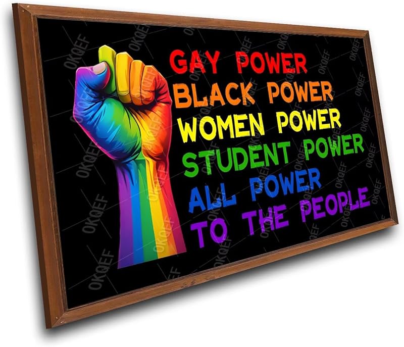 Rainbow Wall Art Transgender Flag Wooden Decoration LGBT Safe Home All ...