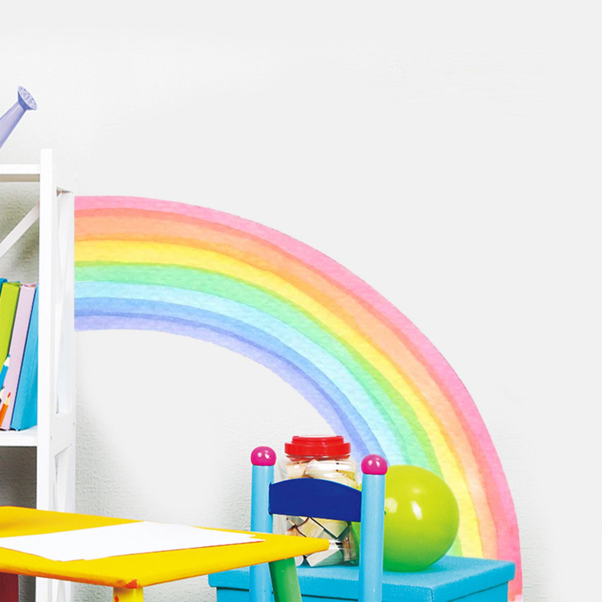 Rainbow Wall Decals for Kids Watercolor Rainbow Stickers for Girls ...