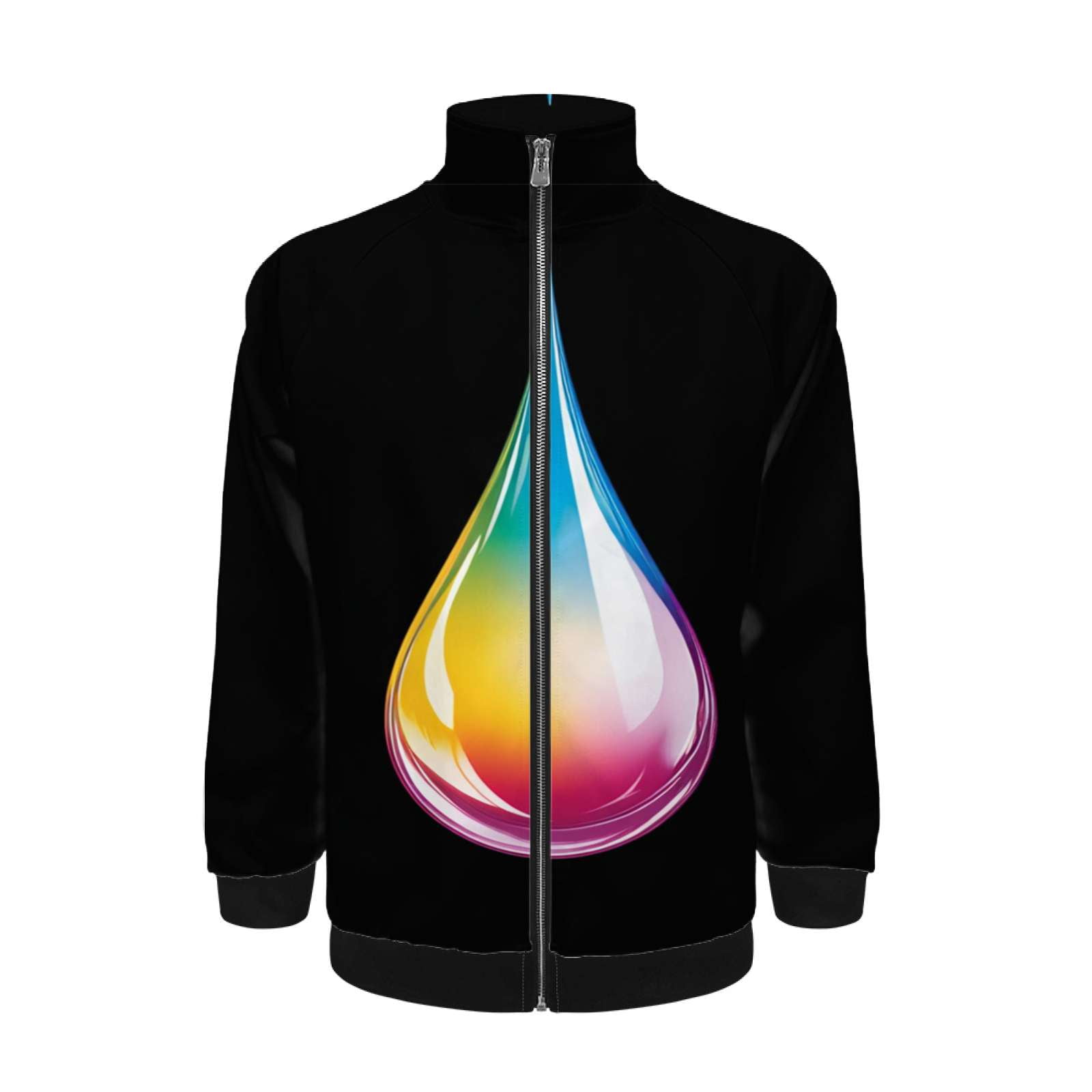 Rainbow Water Drop Logo Jacket Men's Street Cool Long Sleeves Coat ...