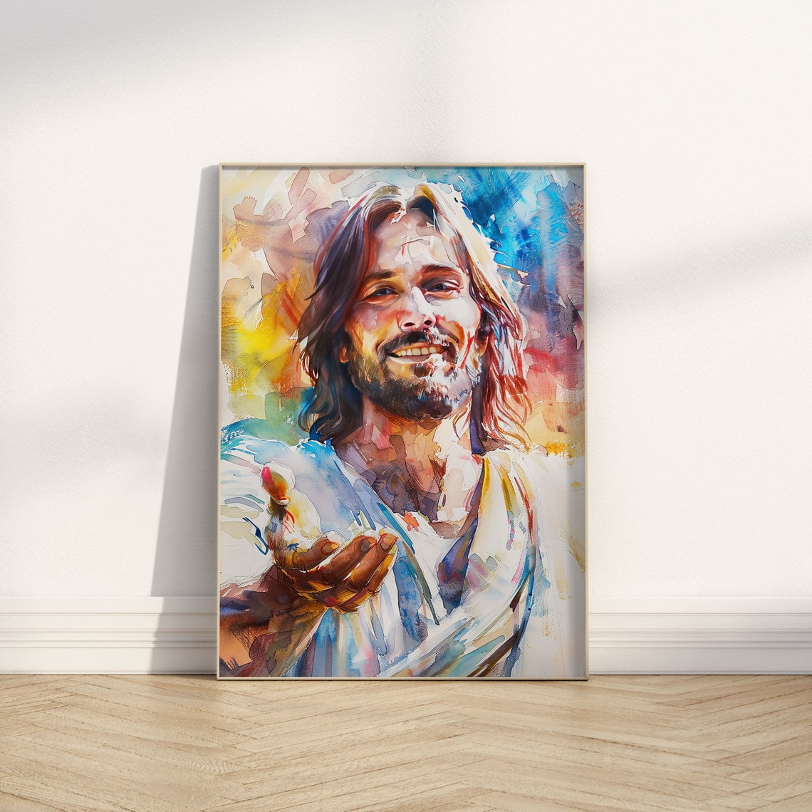 Rainbow Watercolor Jesus Christ Print: Lgbt Pride Christian Art ...