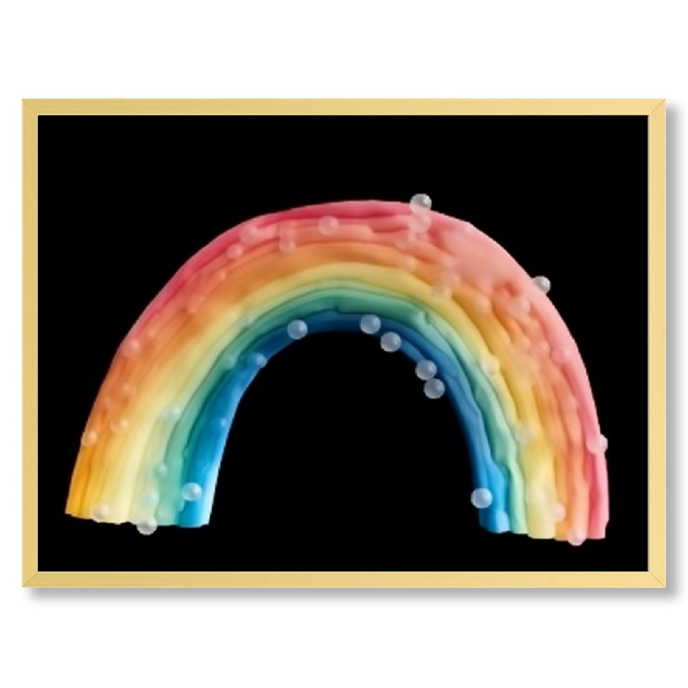Rainbow Watercolor Wall Art Canvas Painting Prints Hanging Picture ...