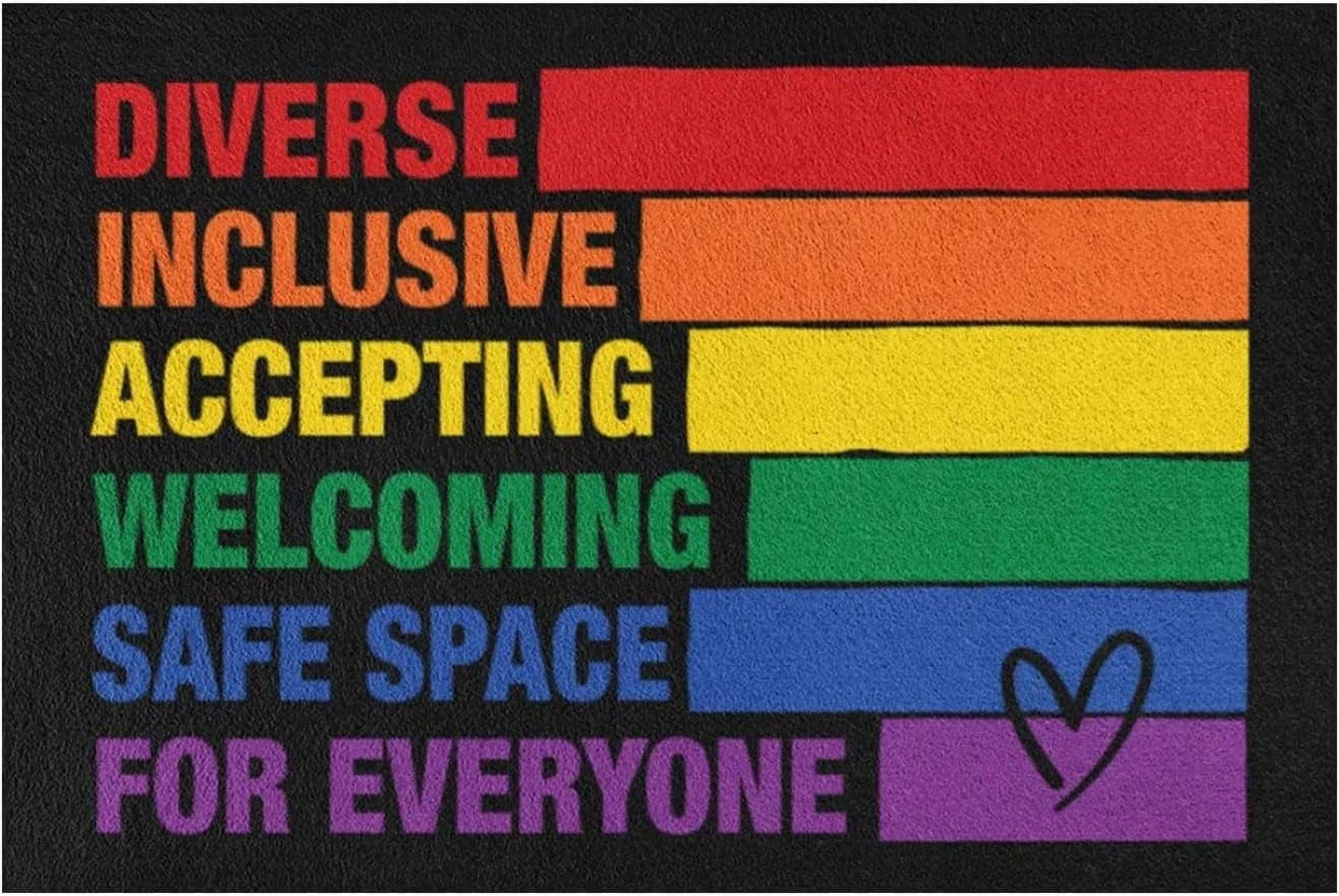Rainbow Welcome Doormat Pride Welcome Mat LGBT Pride Month Mat for ...