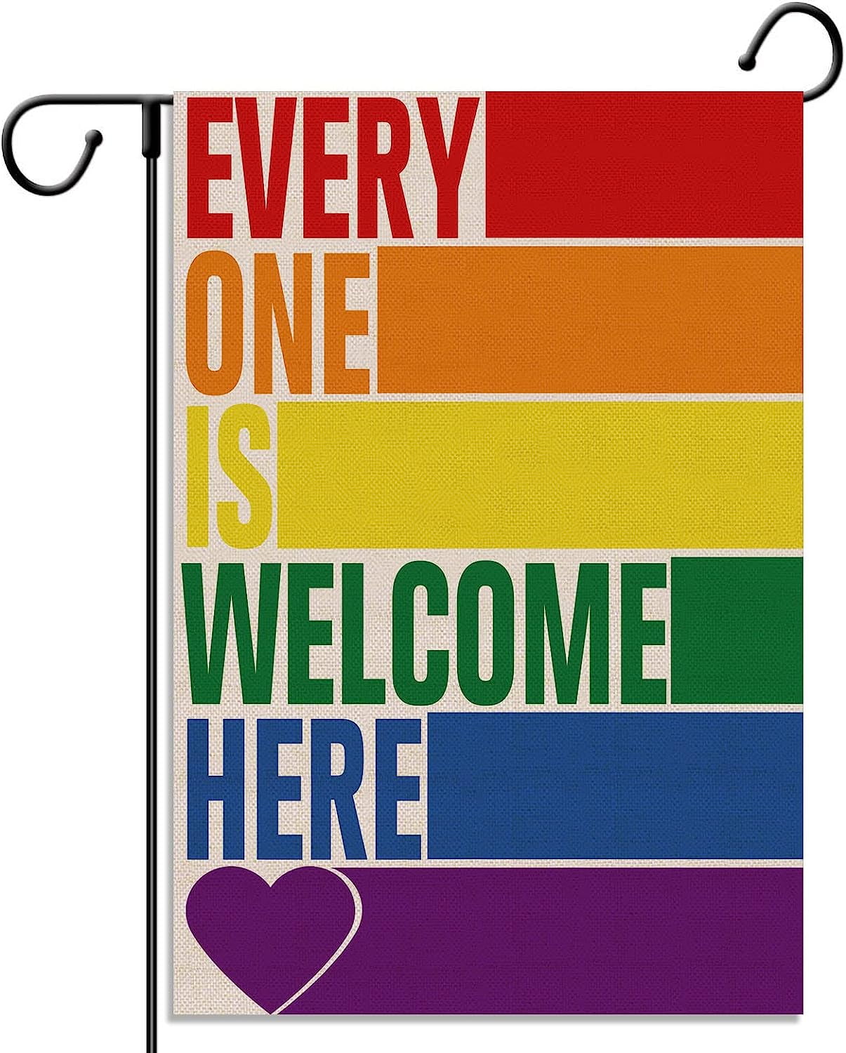 Rainbow Welcome Garden Flag LGBTQ Gay Pride Lesbian Bisexual ...