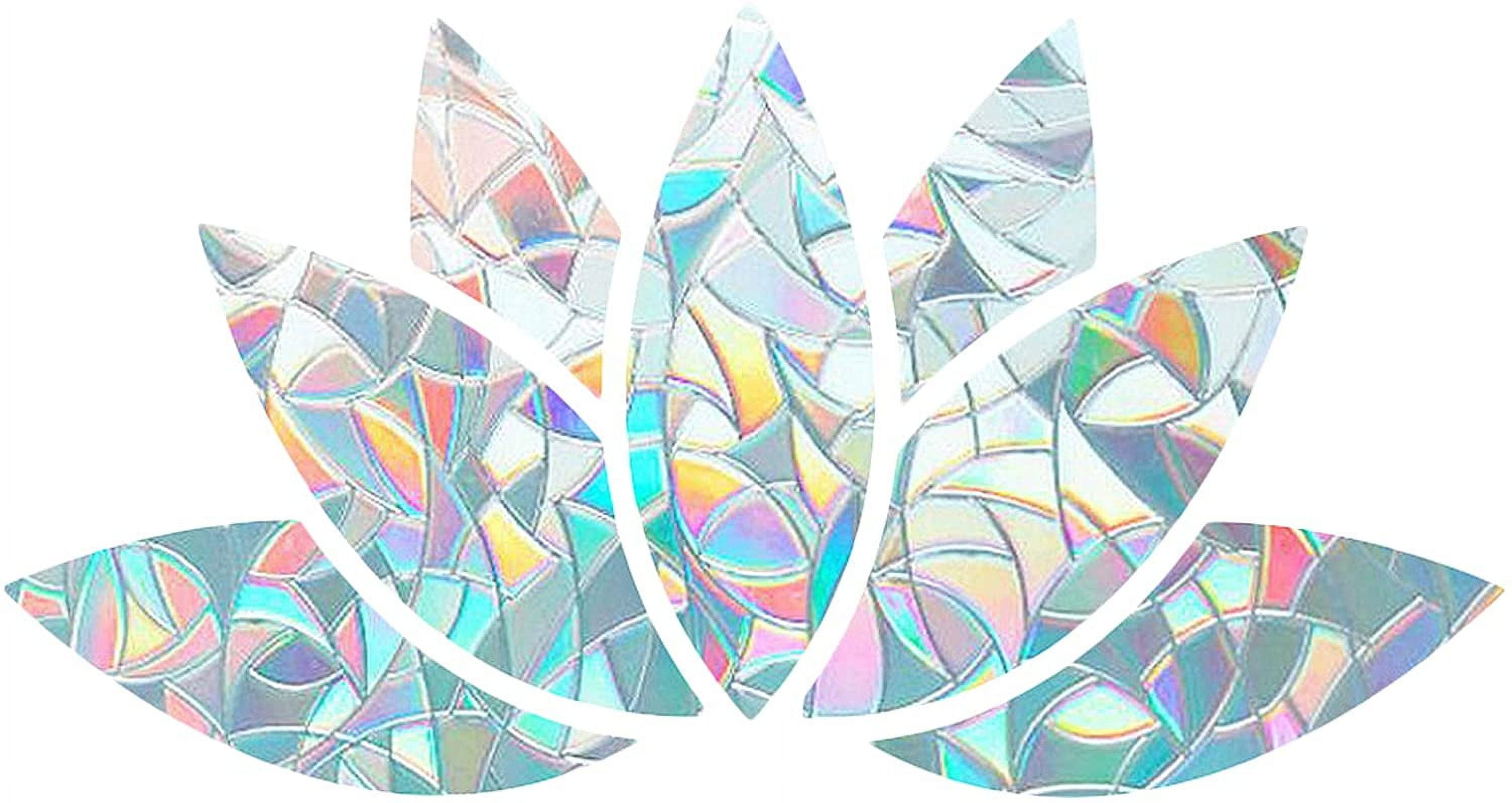 Rainbow Prism Paster Window Sticker Decorations Lotus Colorful 15x30cm ...