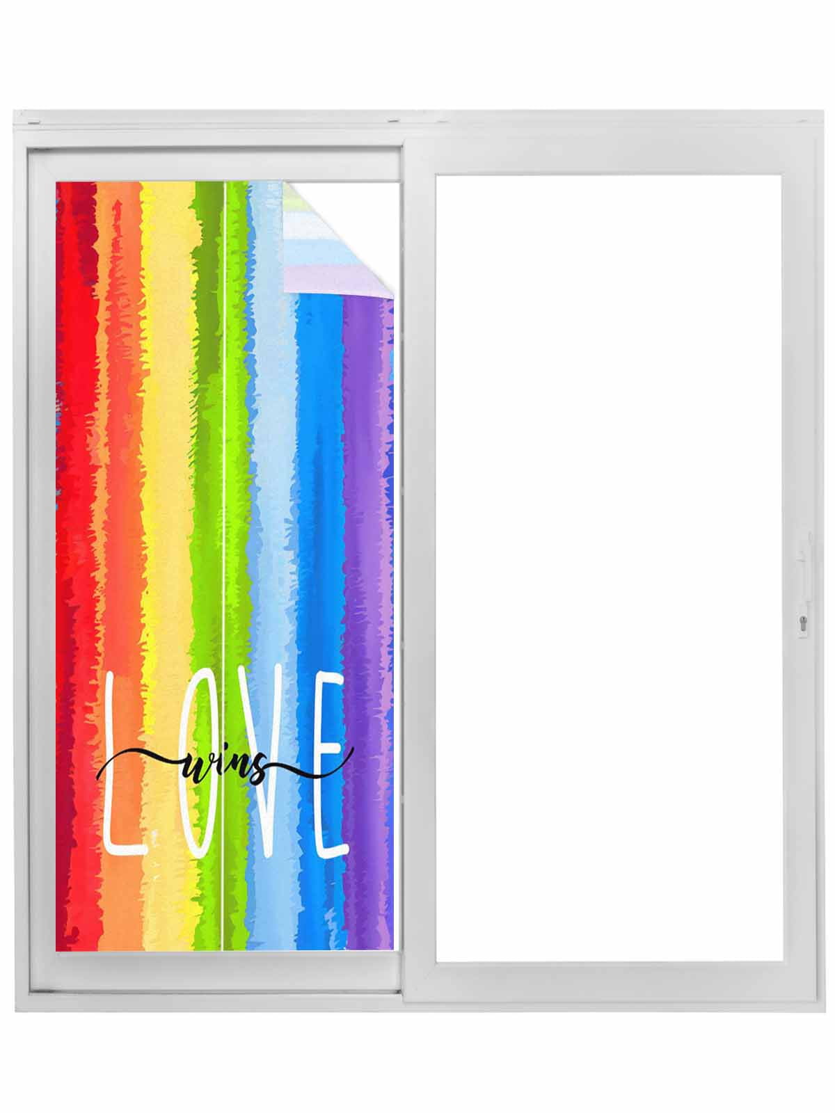 Rainbow Window Privacy Film Stained Glass Window Film Decorative ...