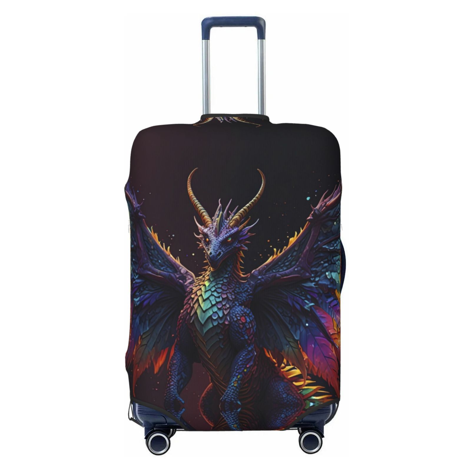Rainbow Wings Majestic Dragon Luggage Cover for Travel Business Trip ...