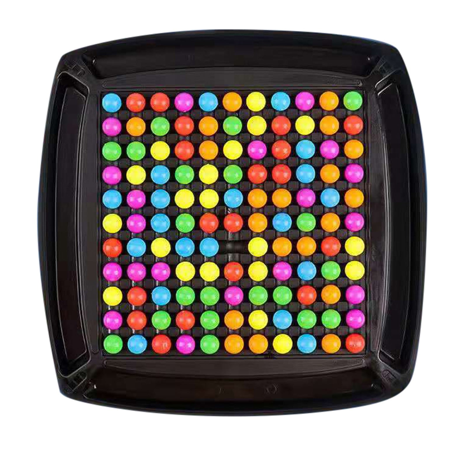 Rainbow Wooden Peg Board Beads Game for Kids, Learning Montessori Toys ...