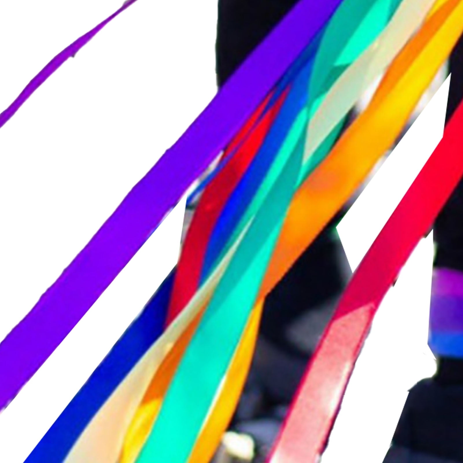 Rainbow Wooden Ribbon Ring Toys,Hand Ribbon Kite Wooden Ring Bright ...