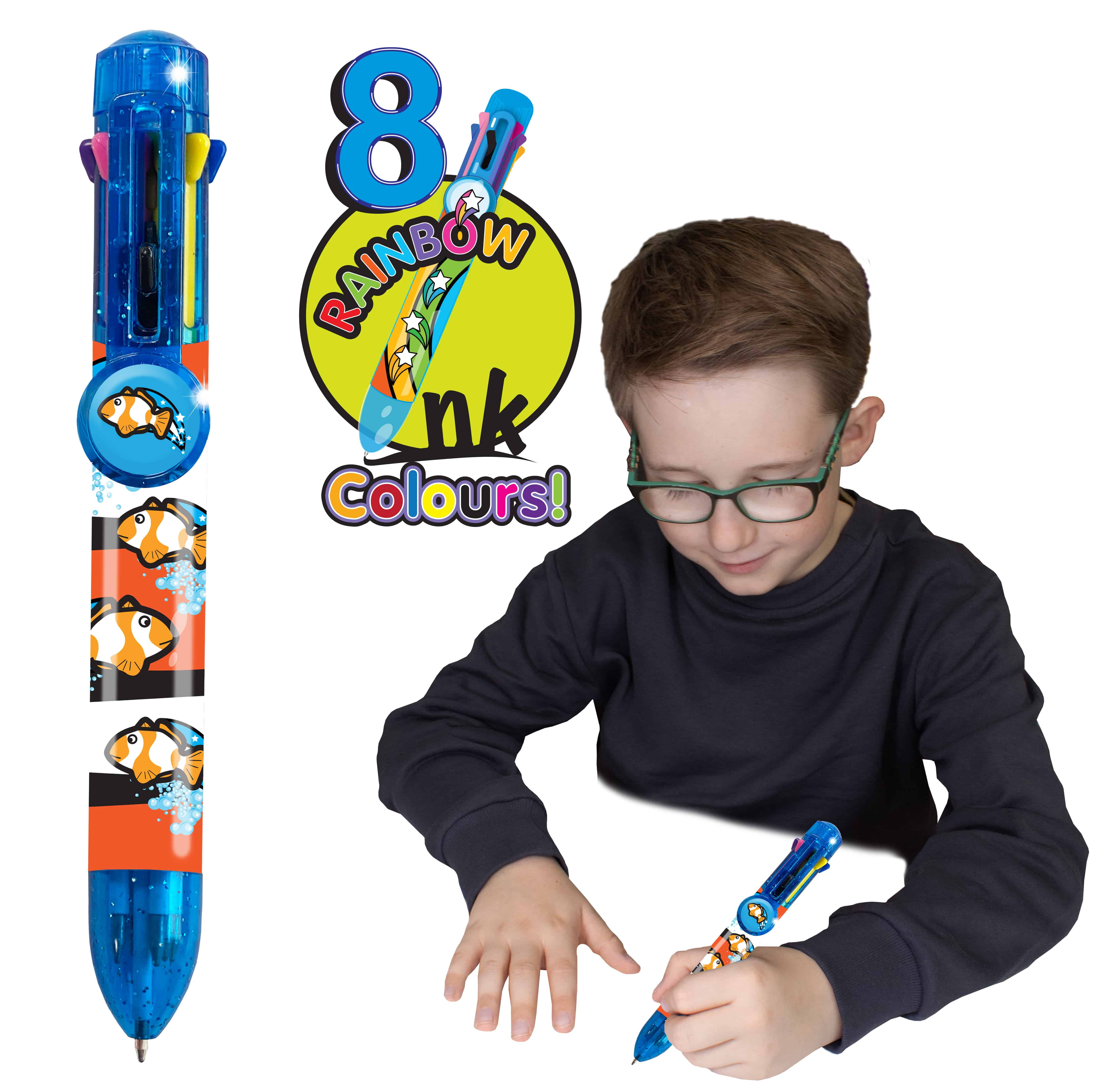 Rainbow Writer - Clown Fish Multicolor Pen from Deluxebase. 8 in 1 ...
