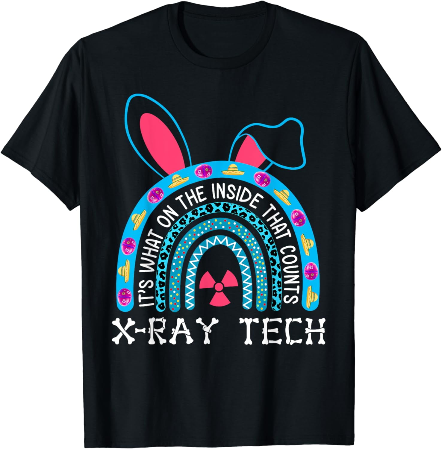Rainbow Xray Tech Easter Bunny Radiology Radiologist T-Shirt - Walmart.com