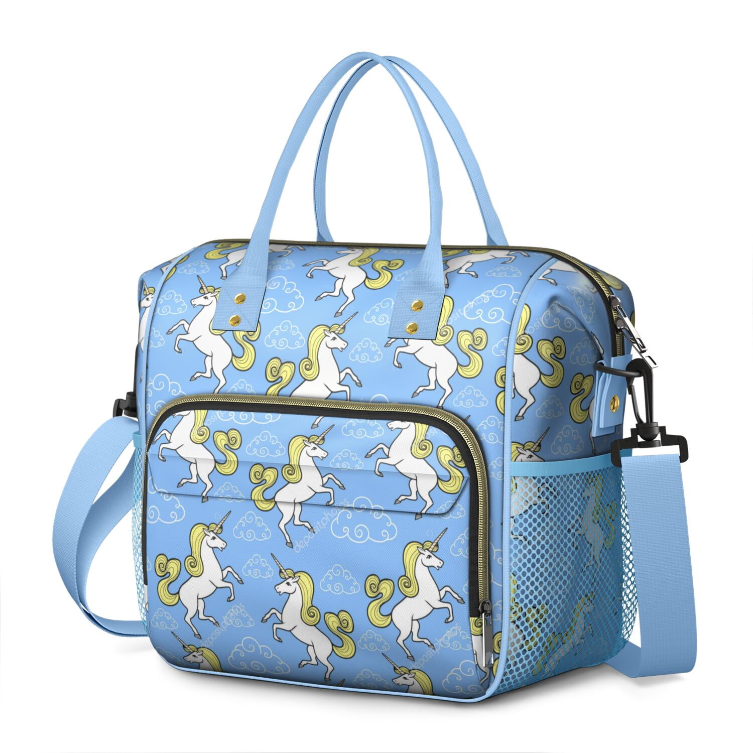 Rainbow and Galaxy Stars Insulated Lunch Box, Large Magical Lunch Tote ...