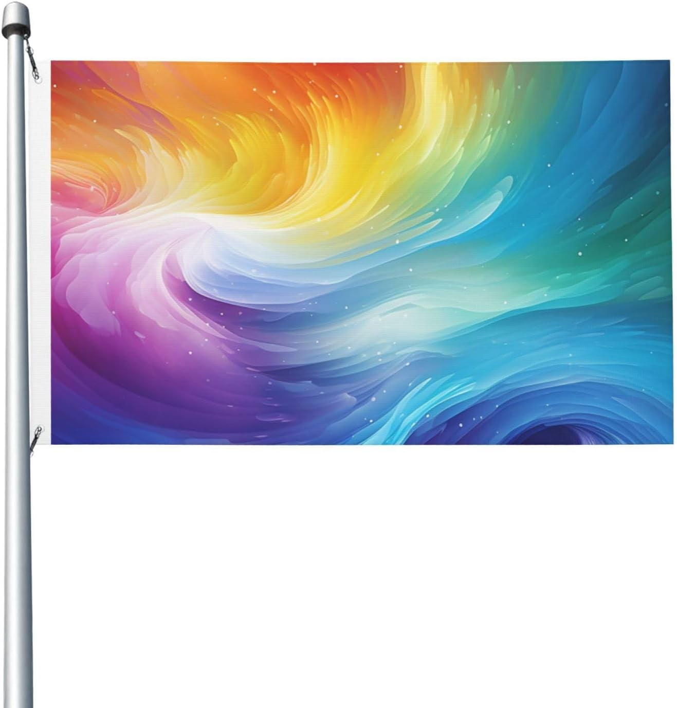 Rainbow background Flag 4.85x8 ft Flags for Outside Funny Banner Garden ...