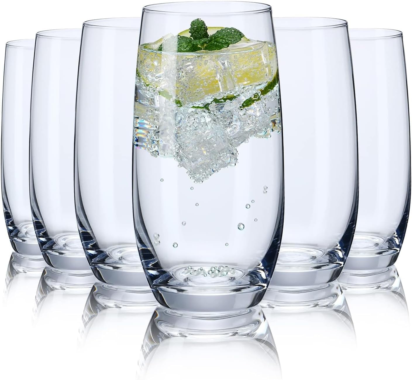 Rainbow colored water cup, crystal highball water cup, glass cup, used ...