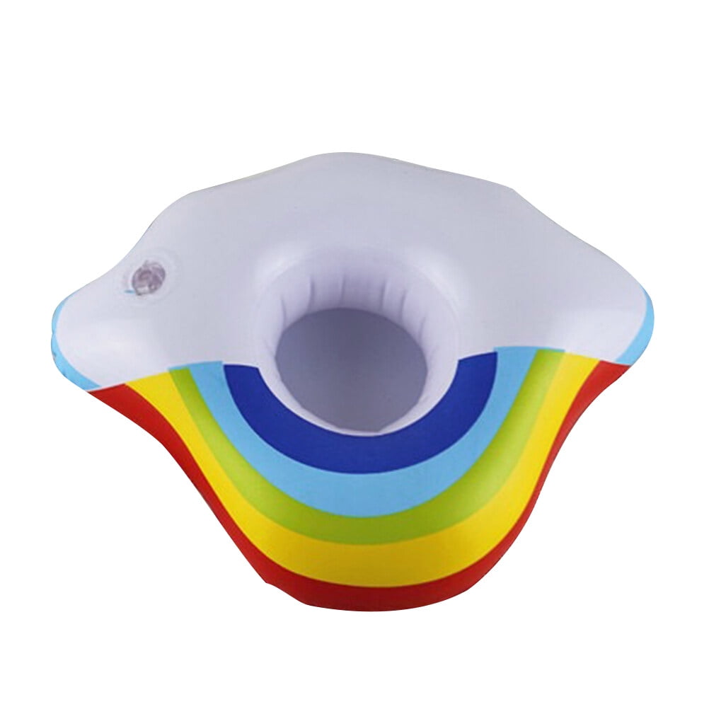 Rainbow cup seat 4PCS Cloud Rainbow Cup Holder Inflatable Rainbow Cloud ...