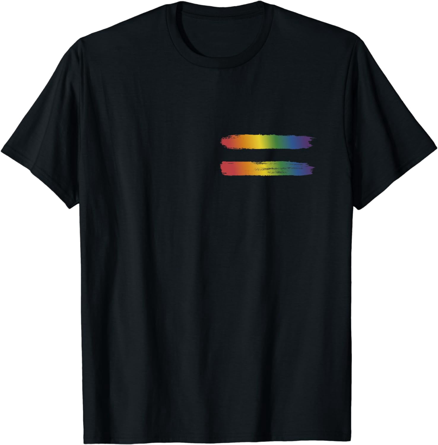 Rainbow flag colors for gay and lesbian awareness month Black T-Shirt ...