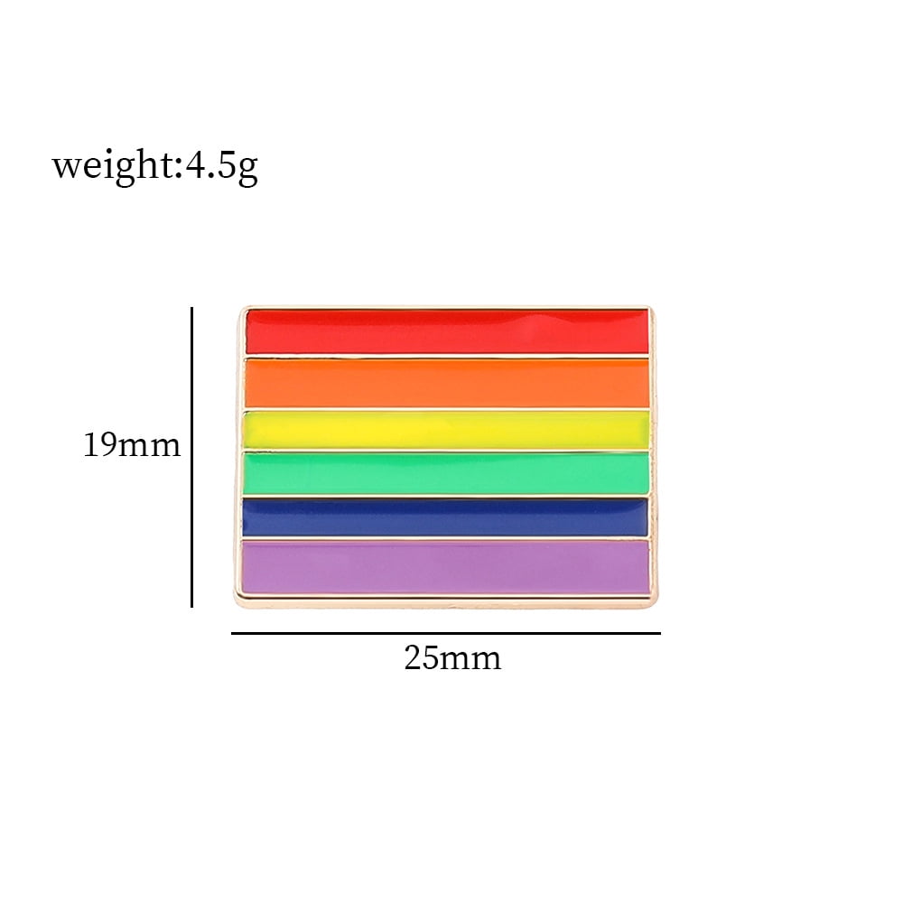 Rainbow love flag heart personality creative alloy paint badge lapel ...