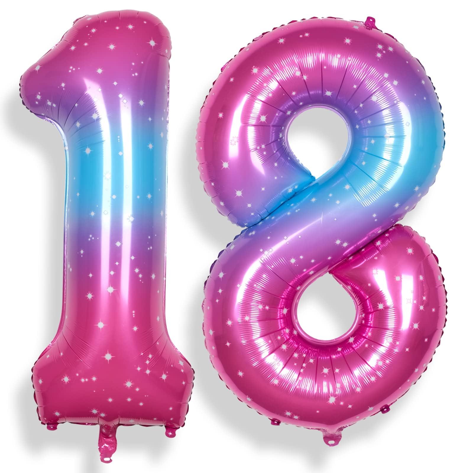 RainbowQ Party 18 FEV6 Balloon Numbers 40 Inch for Women or Girl Big ...