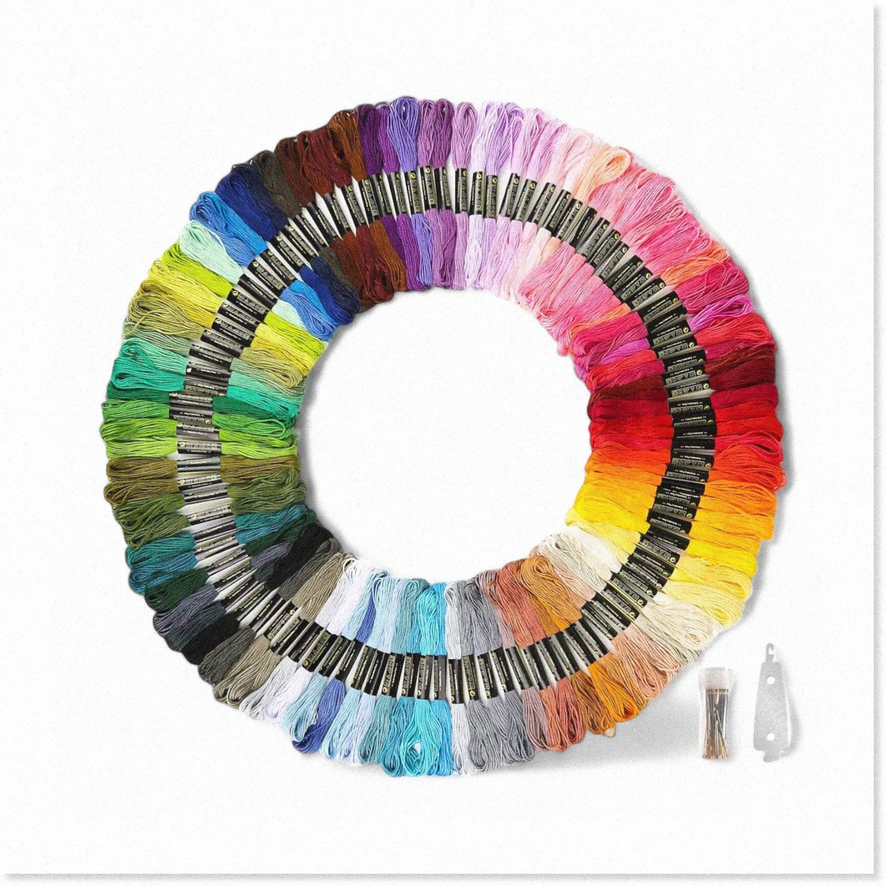 RainbowStitch: 100 Skeins Embroidery Floss Kit - Vibrant Colors for ...