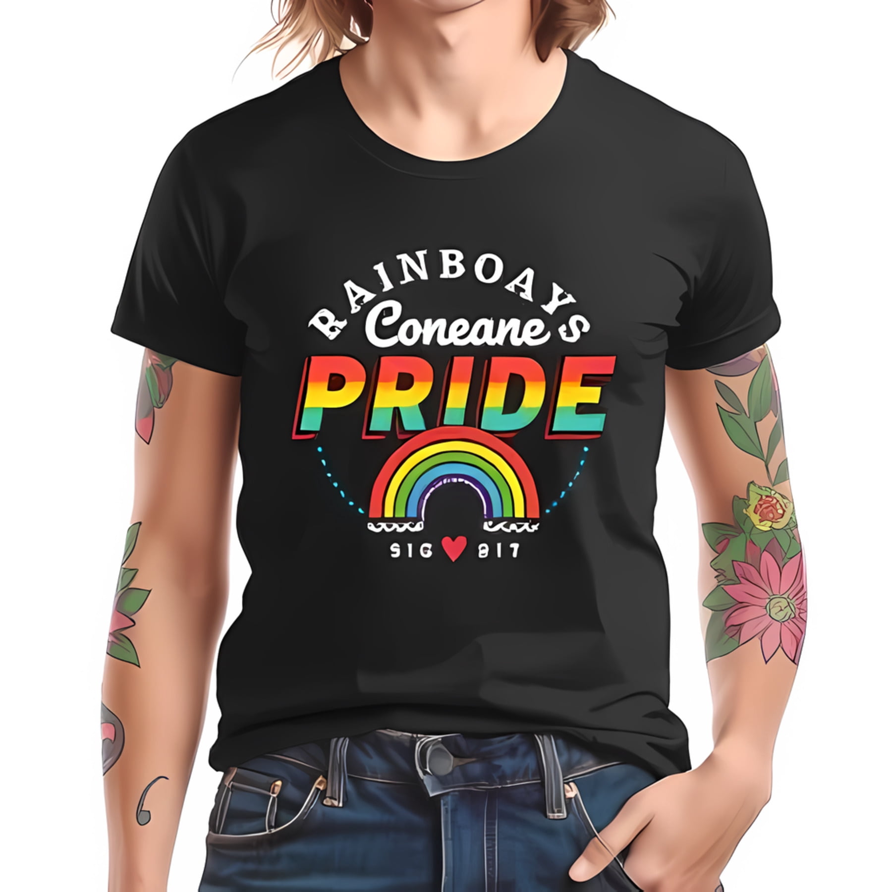 Rainboways Coneane's Pride Cotton Short Sleeve T-Shirt - Vibrant ...