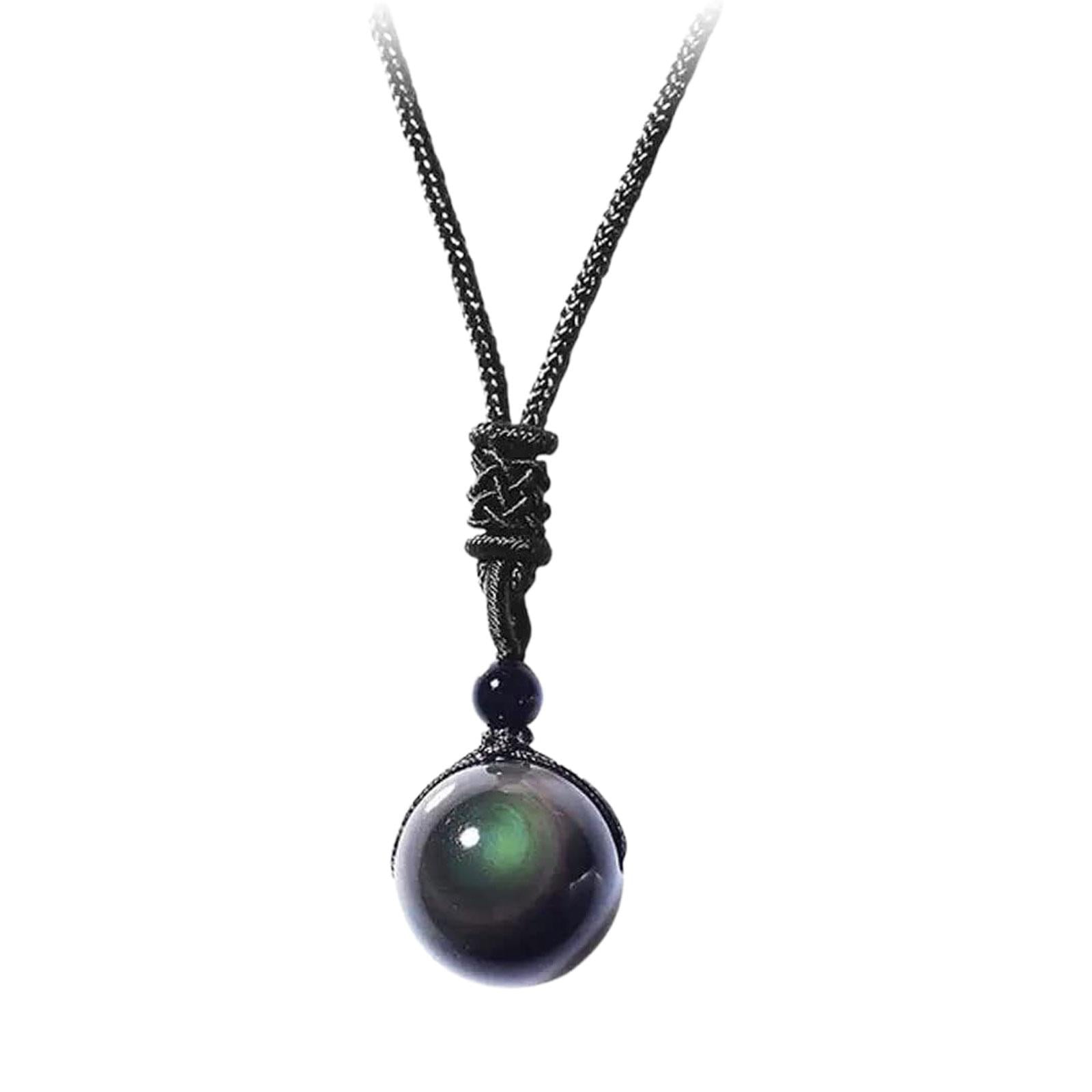 Rainboweyes Lymphvity Obsidian Necklace Thermotherapy Necklace B3 Detox ...