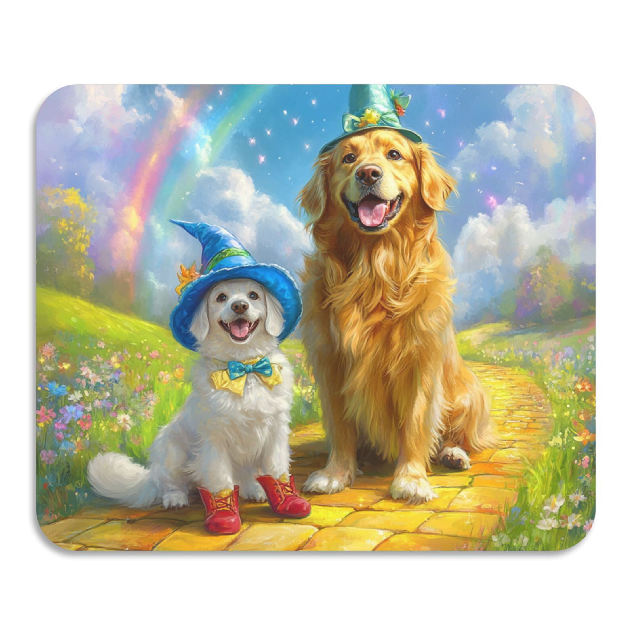Rainbows Garden Cute Dogs with Hats Diatomite Dish Drying Mat Drain Pad ...