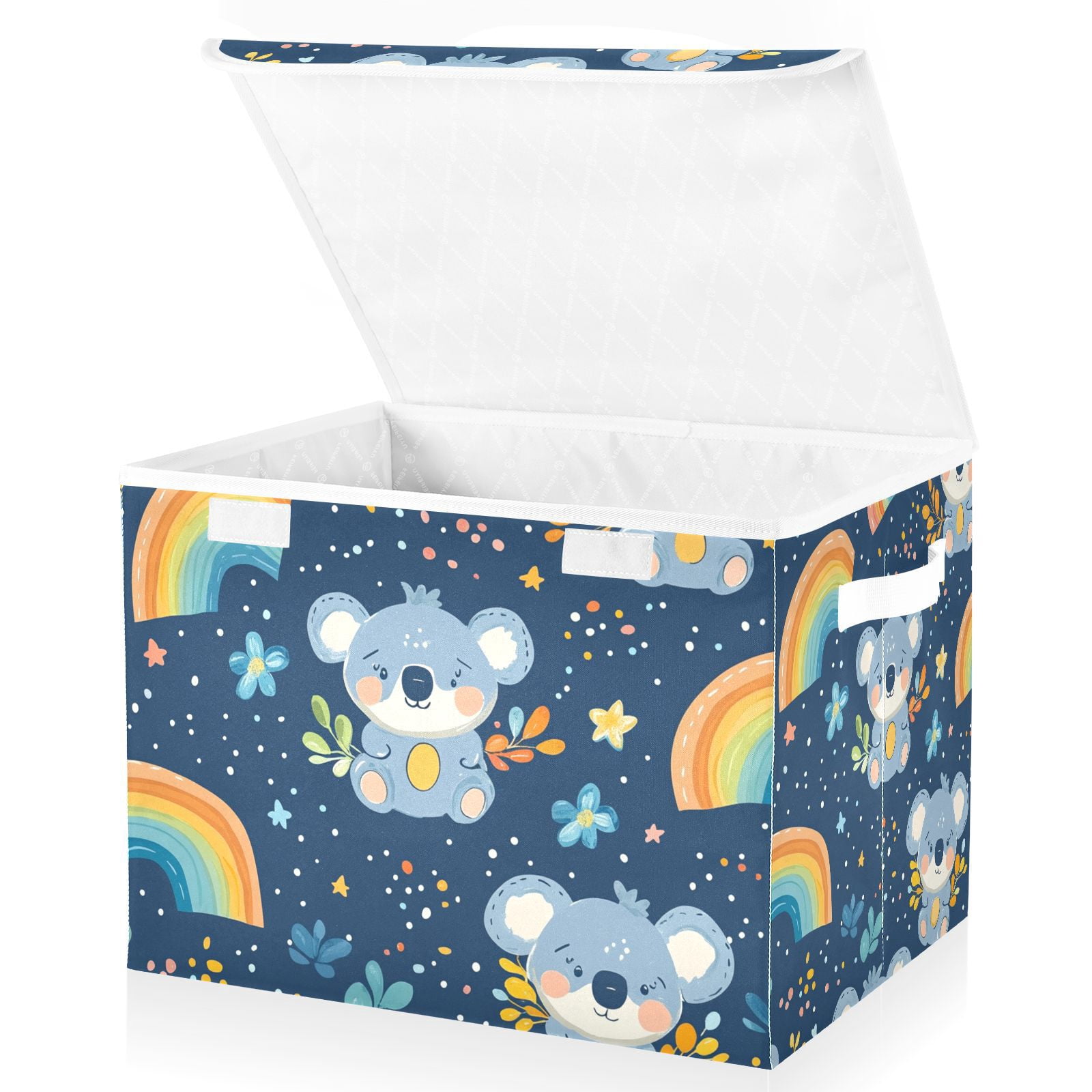 Rainbows Koalas Storage Basket for Shelves Foldable Container Organizer ...