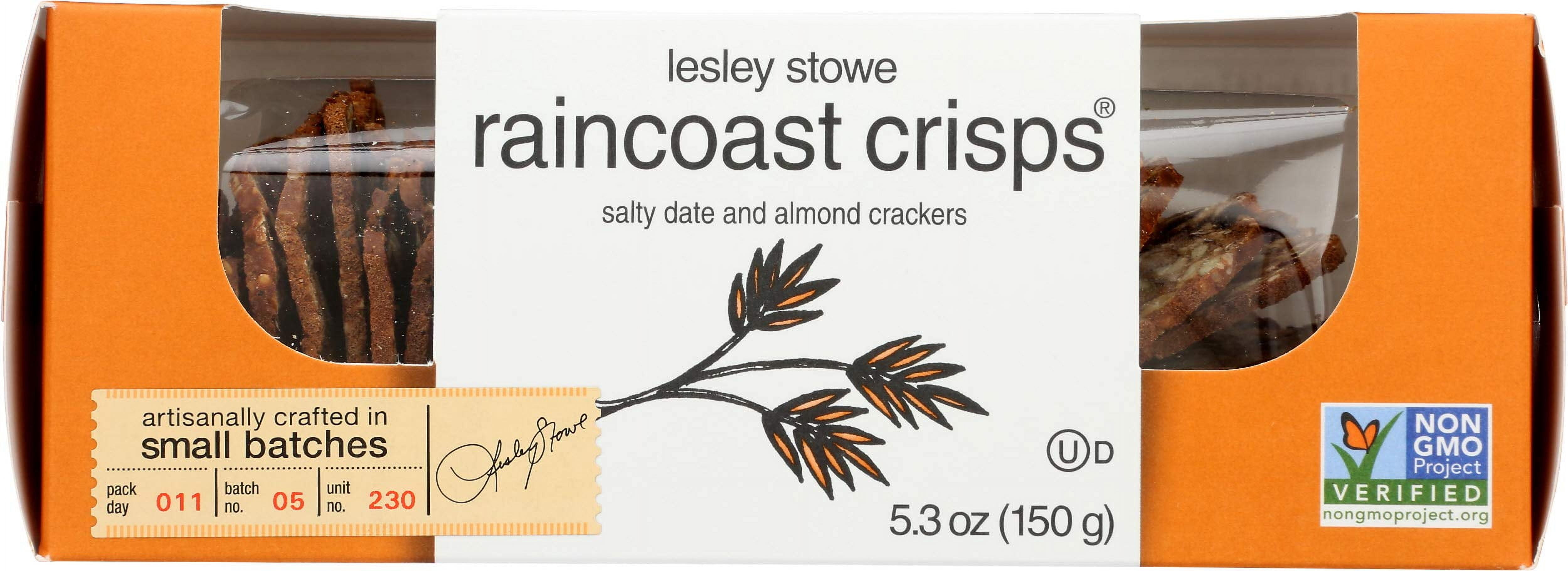 Raincoast Crisps Salty Date and MDA05 Almond Crackers, 5.3 Ounce ...