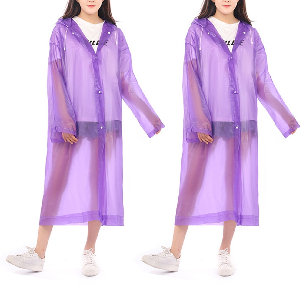 Raincoat, [2 Pack] Portable EVA Rain Jackets Poncho Waterproof Rain ...