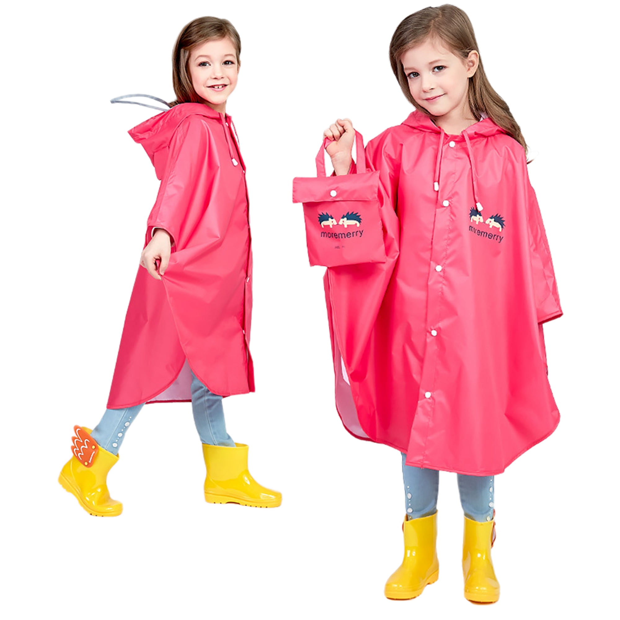 Raincoat For Girls 3D Raincoat Cartoon Toddler Kids Jacket Wear Rain Children Boy For Girl ...