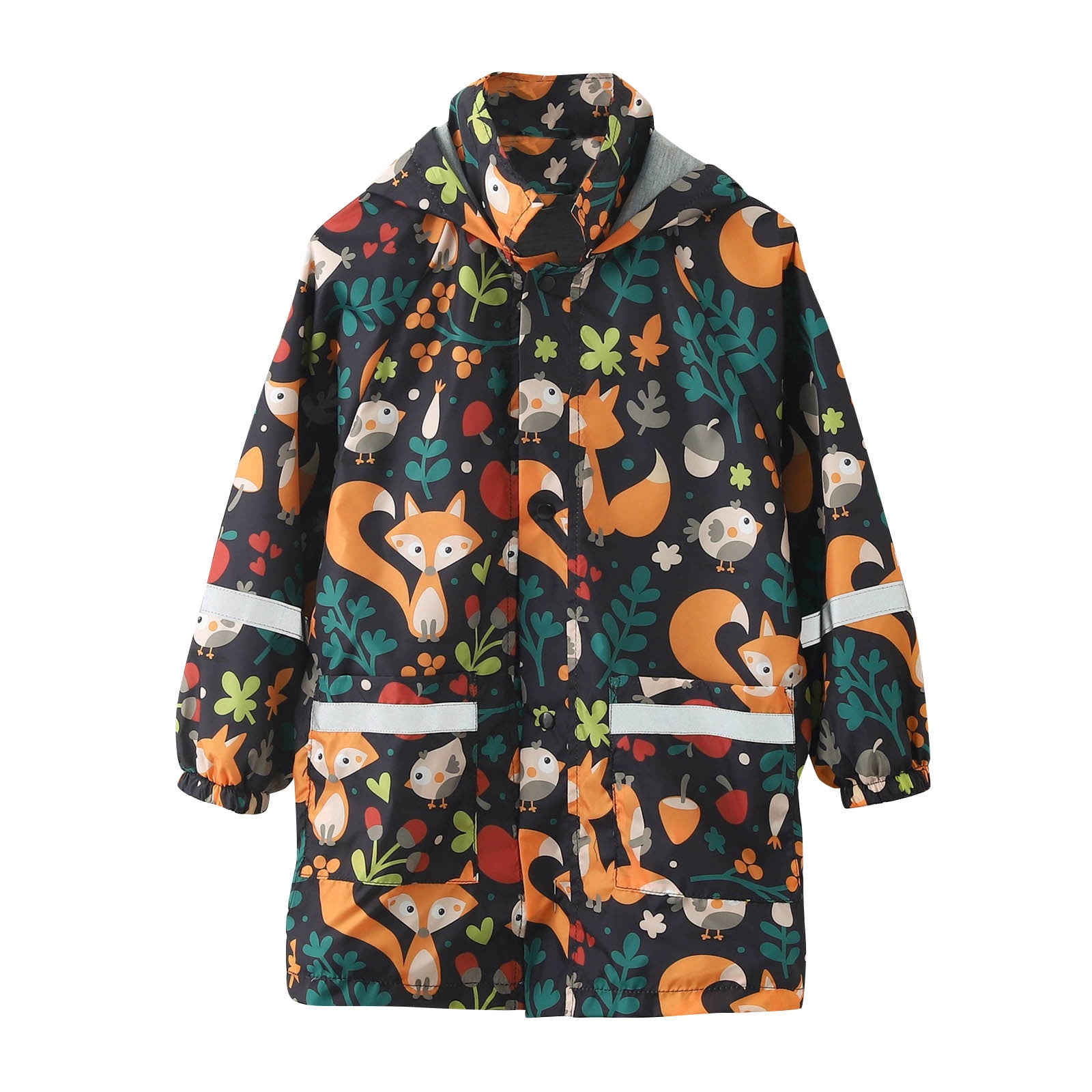 Raincoat For Girls Girls Hooded Raincoat Cartoon Print Rain Dungarees ...