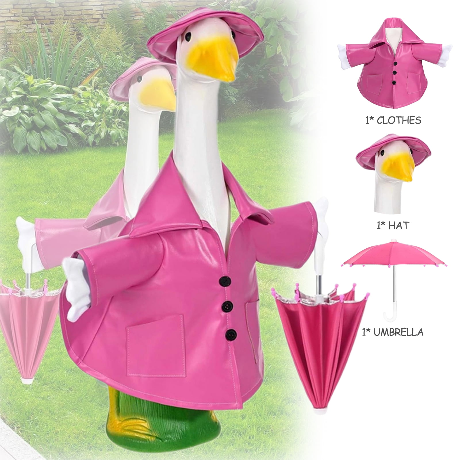Raincoat & Rubber Boot Porch Goose Outfit 23" – Weather-Ready Decor for ...