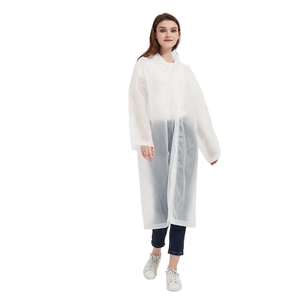 Raincoat Waterproof Poncho Reusable EVA Adult Camping Festival Rain ...