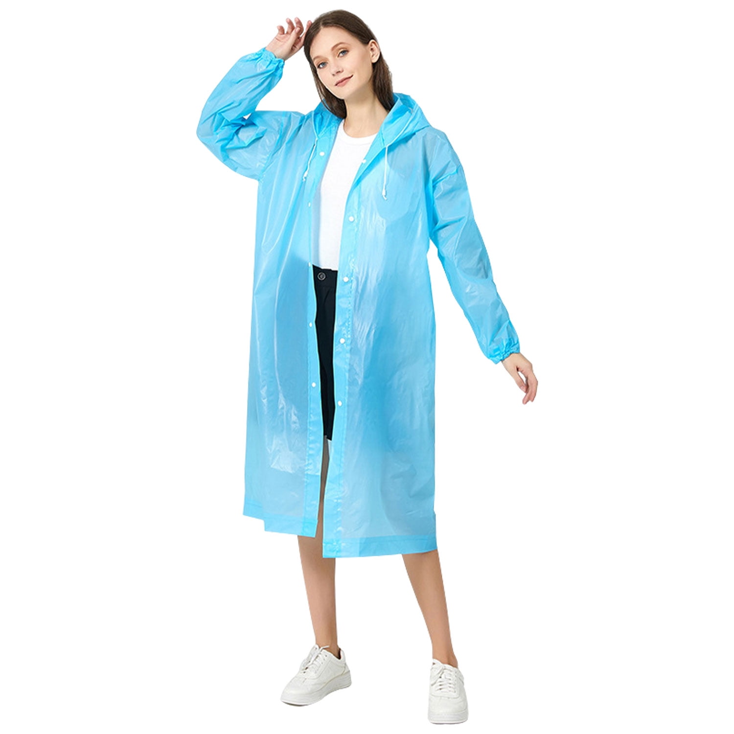 Raincoat Waterproof Rain Coat Poncho Long Rain Jackets Lightweight with ...