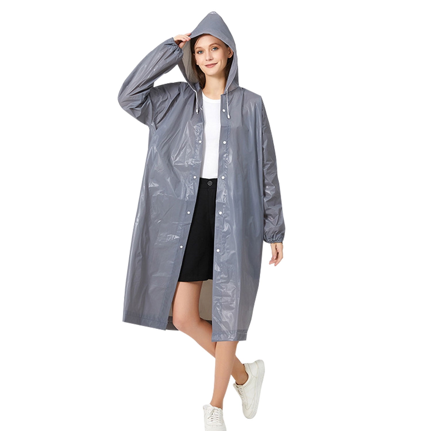 Raincoat Waterproof Rain Coat Poncho Long Rain Jackets Lightweight with ...