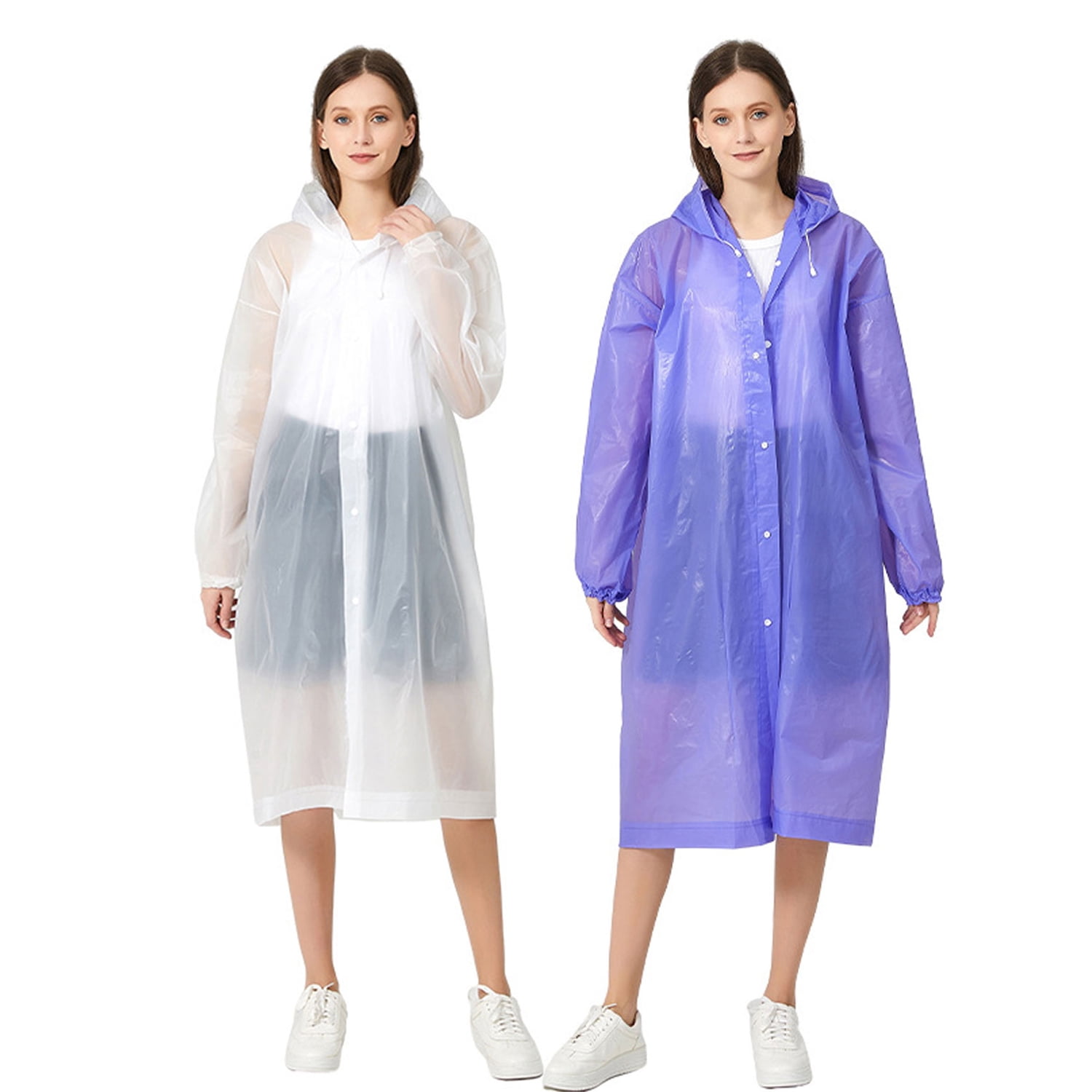 Raincoat Waterproof Rain Coat Poncho Long Rain Jackets Lightweight with ...