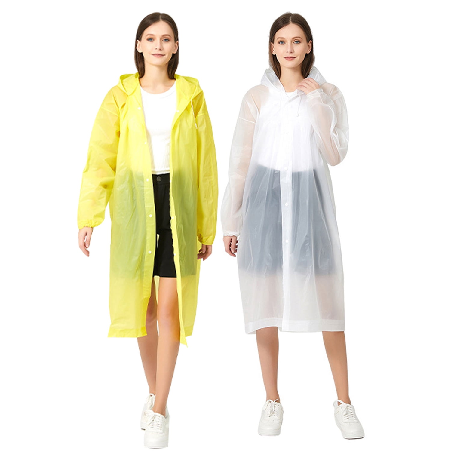 Raincoat Waterproof Rain Coat Poncho Long Rain Jackets Lightweight with ...