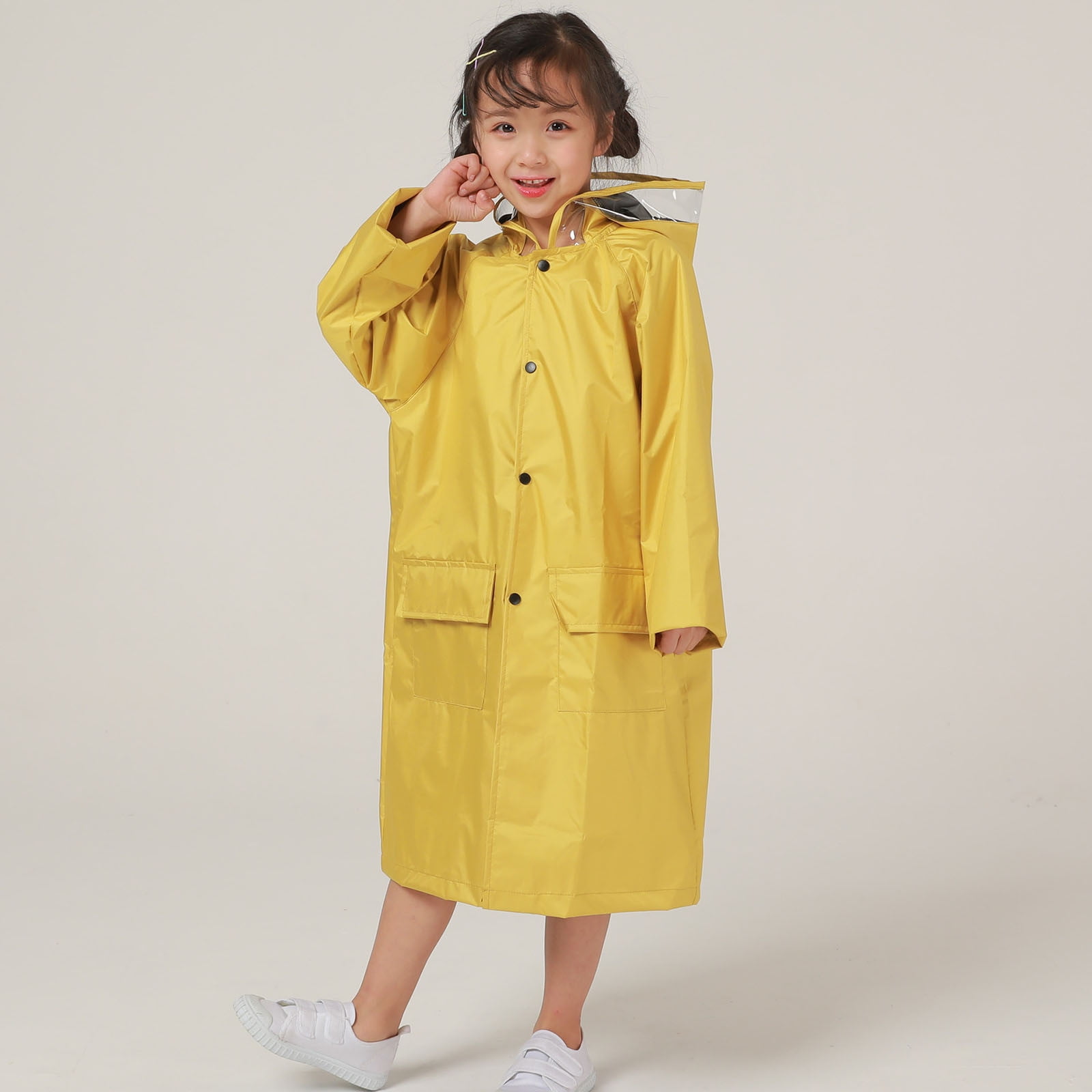Raincoat for Boys with Hood Reusable Rain Poncho Long Rain Coat Boys Rain Coats Size 6-8 Years ...