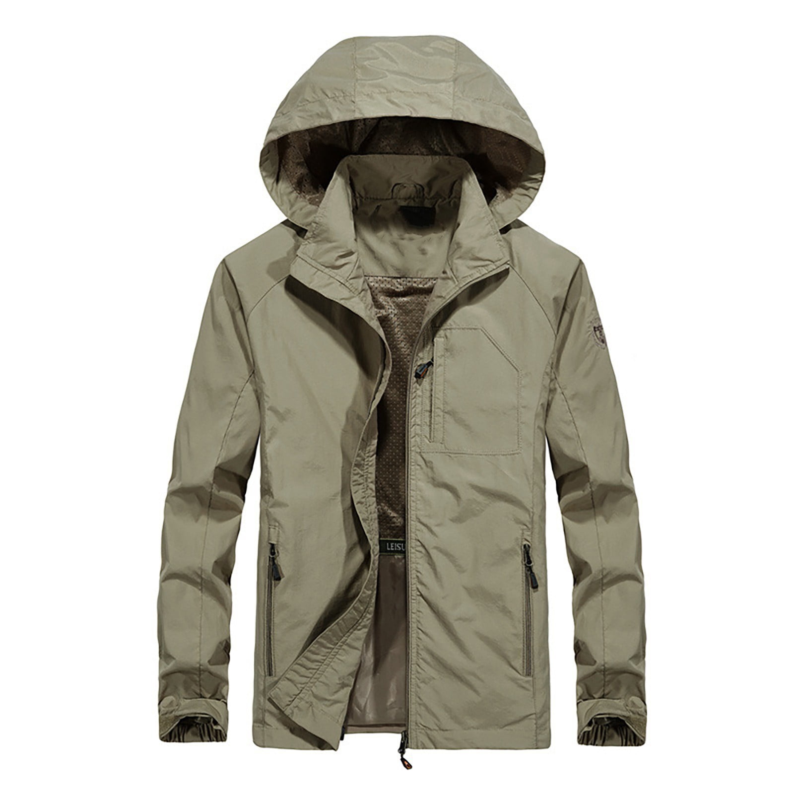 Raincoat for Men Lightweight Hooded Rain Jacket Outdoor Raincoat Jacket ...