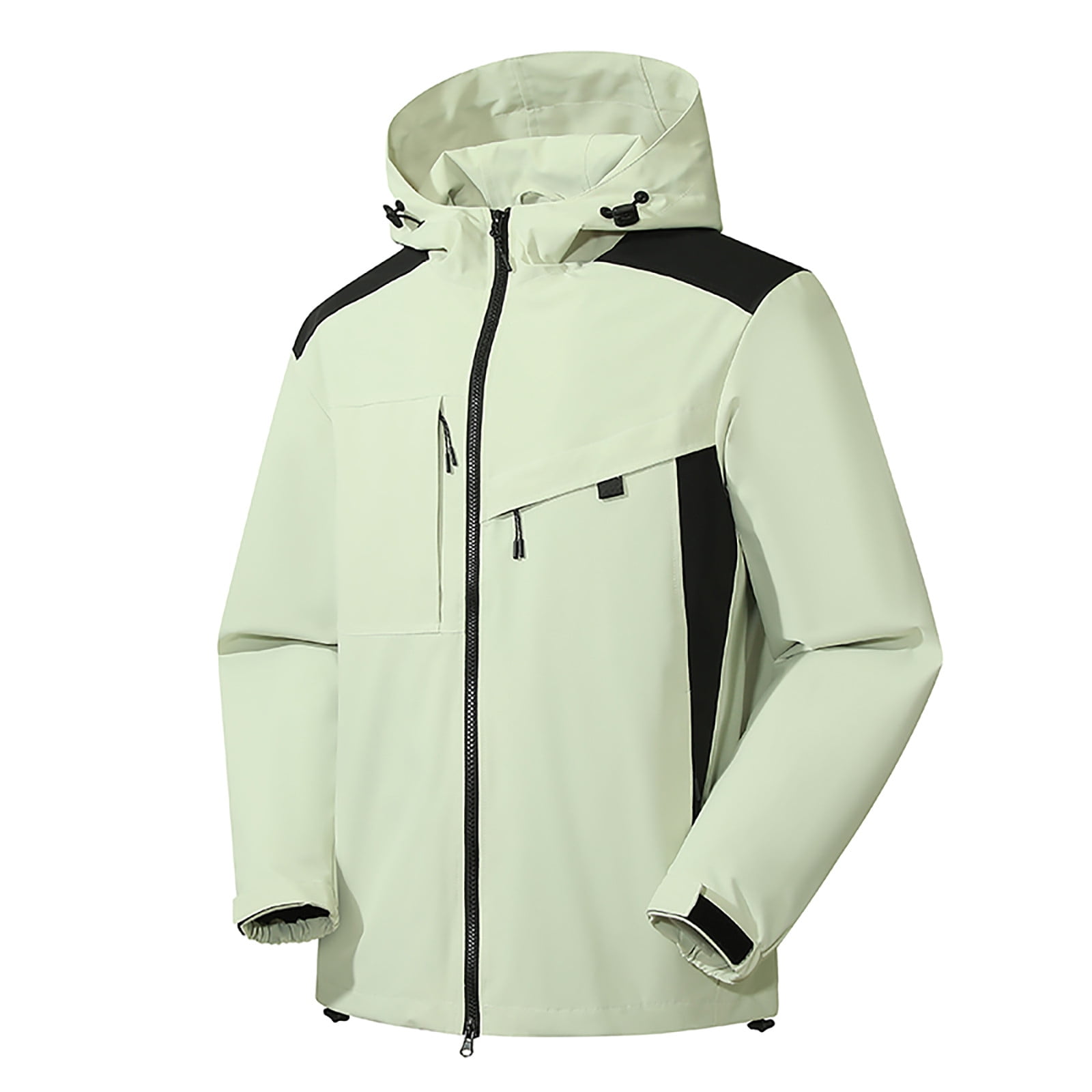 Raincoats for Women with Hood Colorblock Waterproof Windproof Full-zip ...