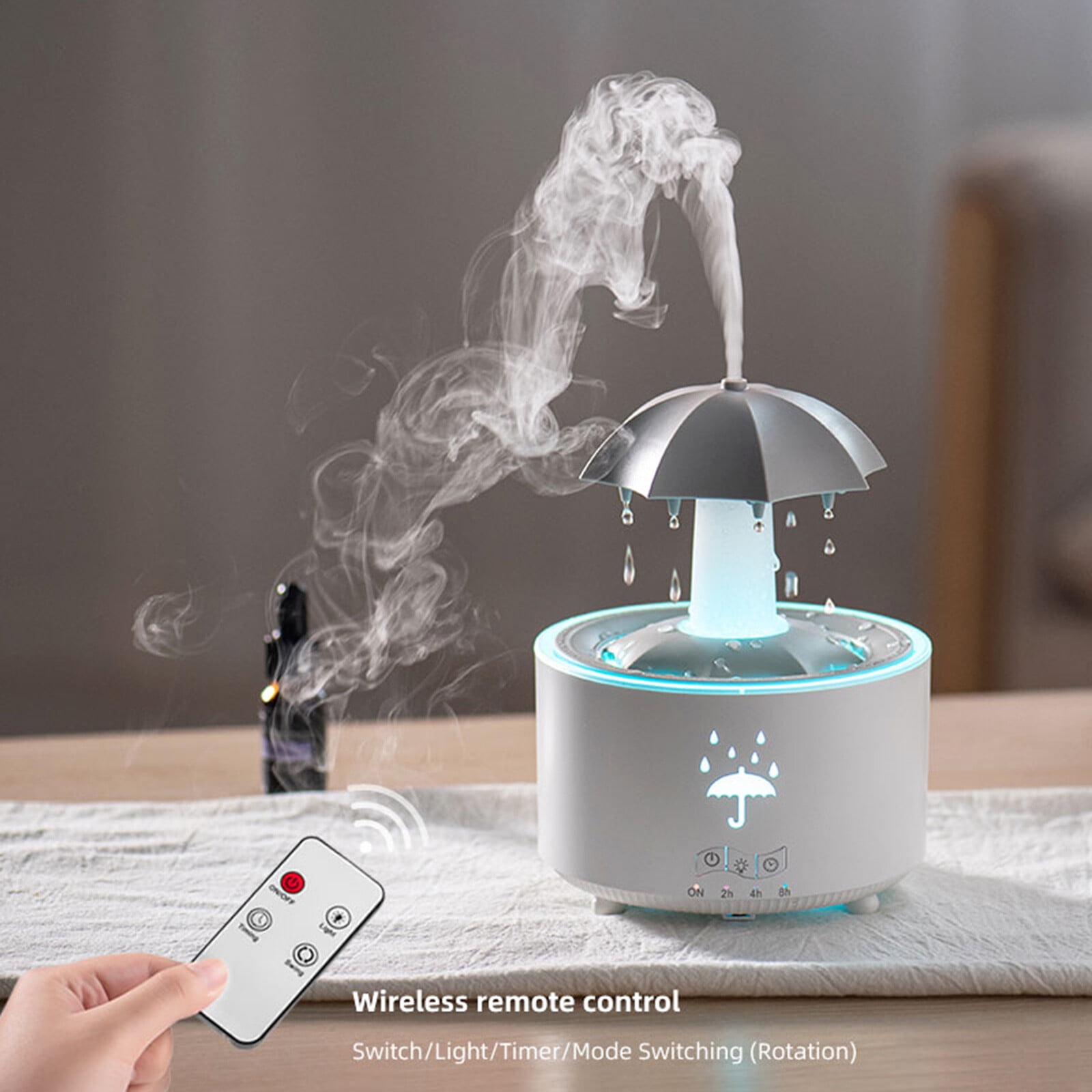 Raindrop Humidifier for Bedroom, Essential Oil Aroma Diffuser and ...