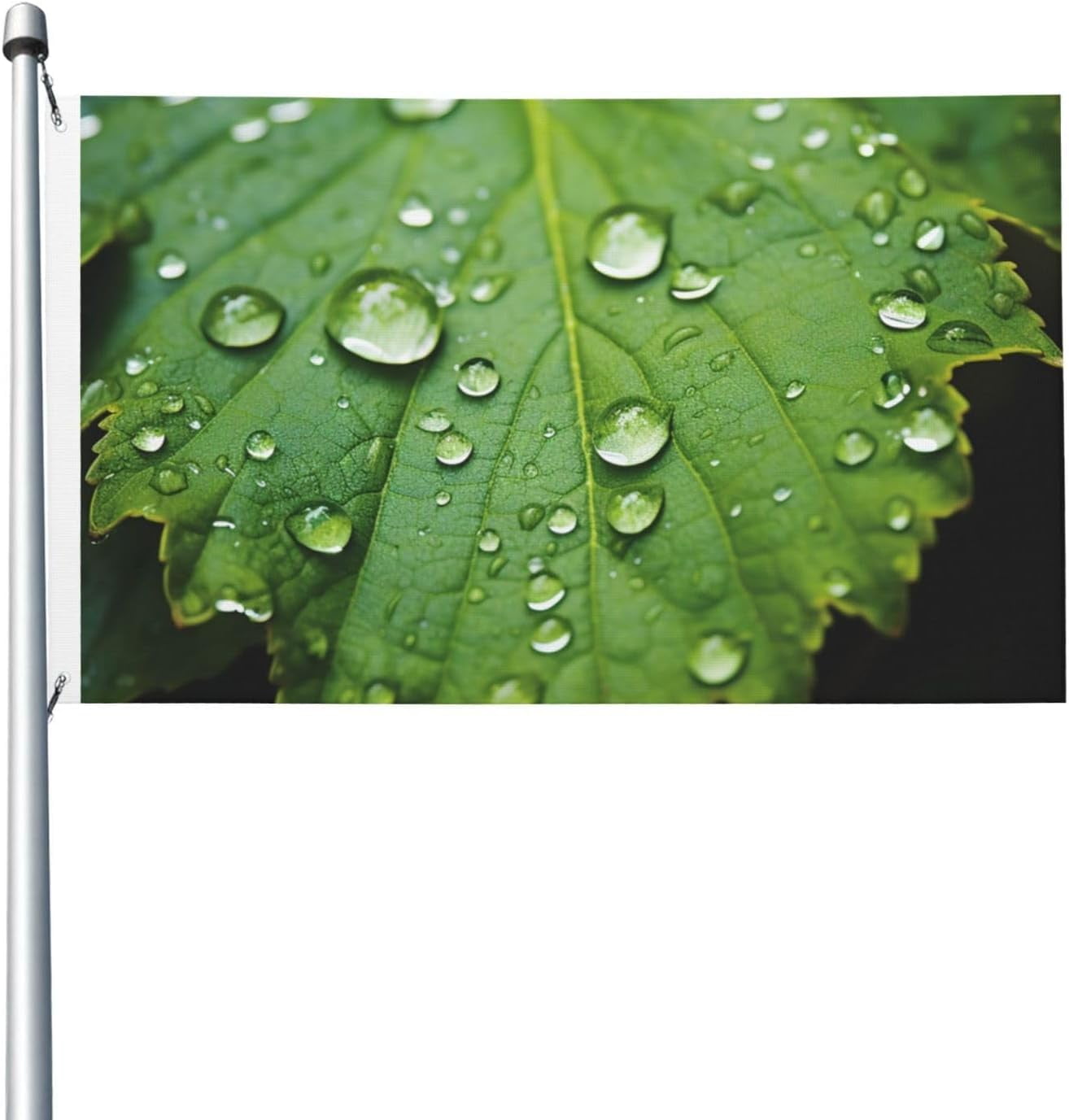 Raindrop Leaf Flag 4.85x8 ft Flags for Outside Funny Banner Garden Flag ...