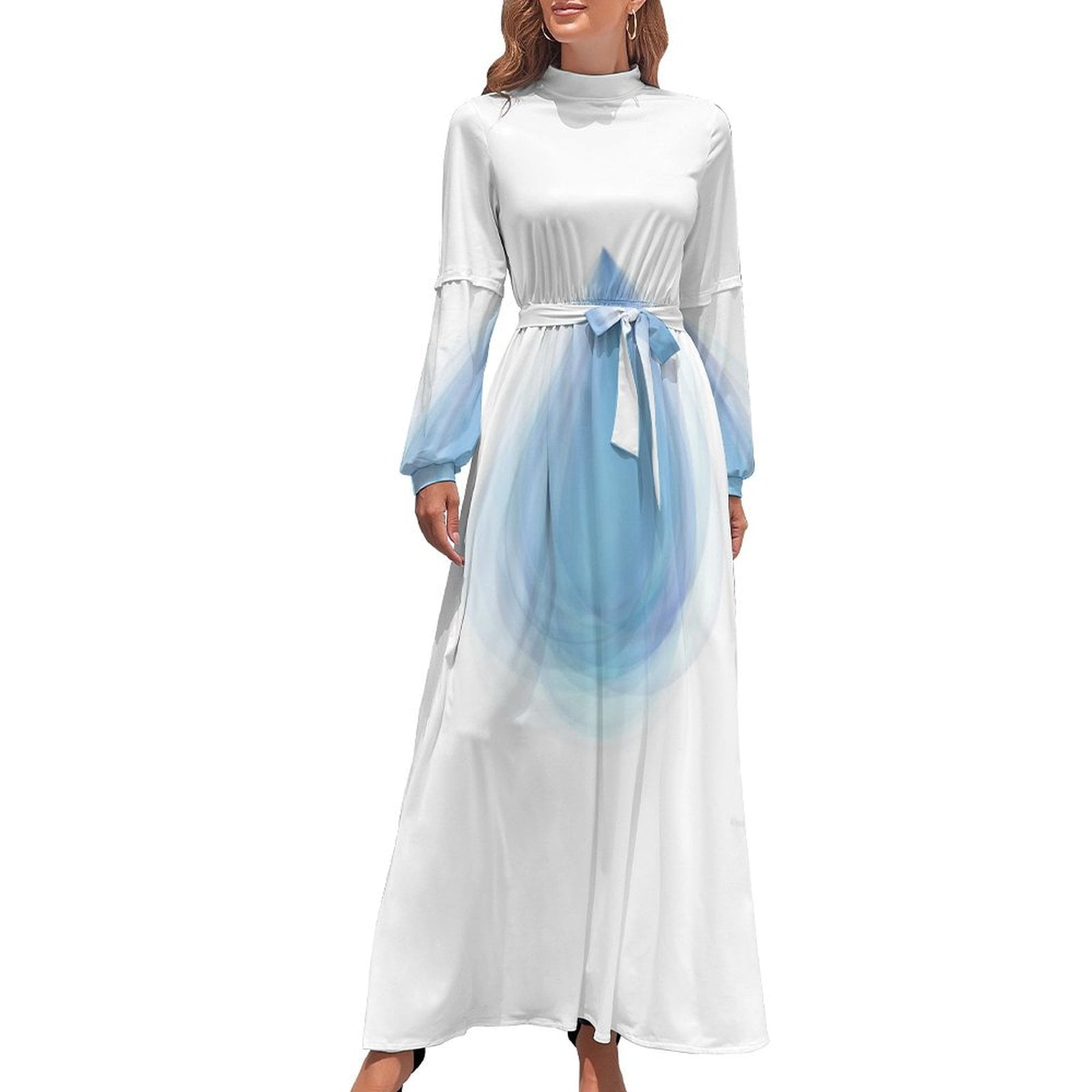 Raindrop Overlay Long Dress Women's summer suit Evening dresses ...