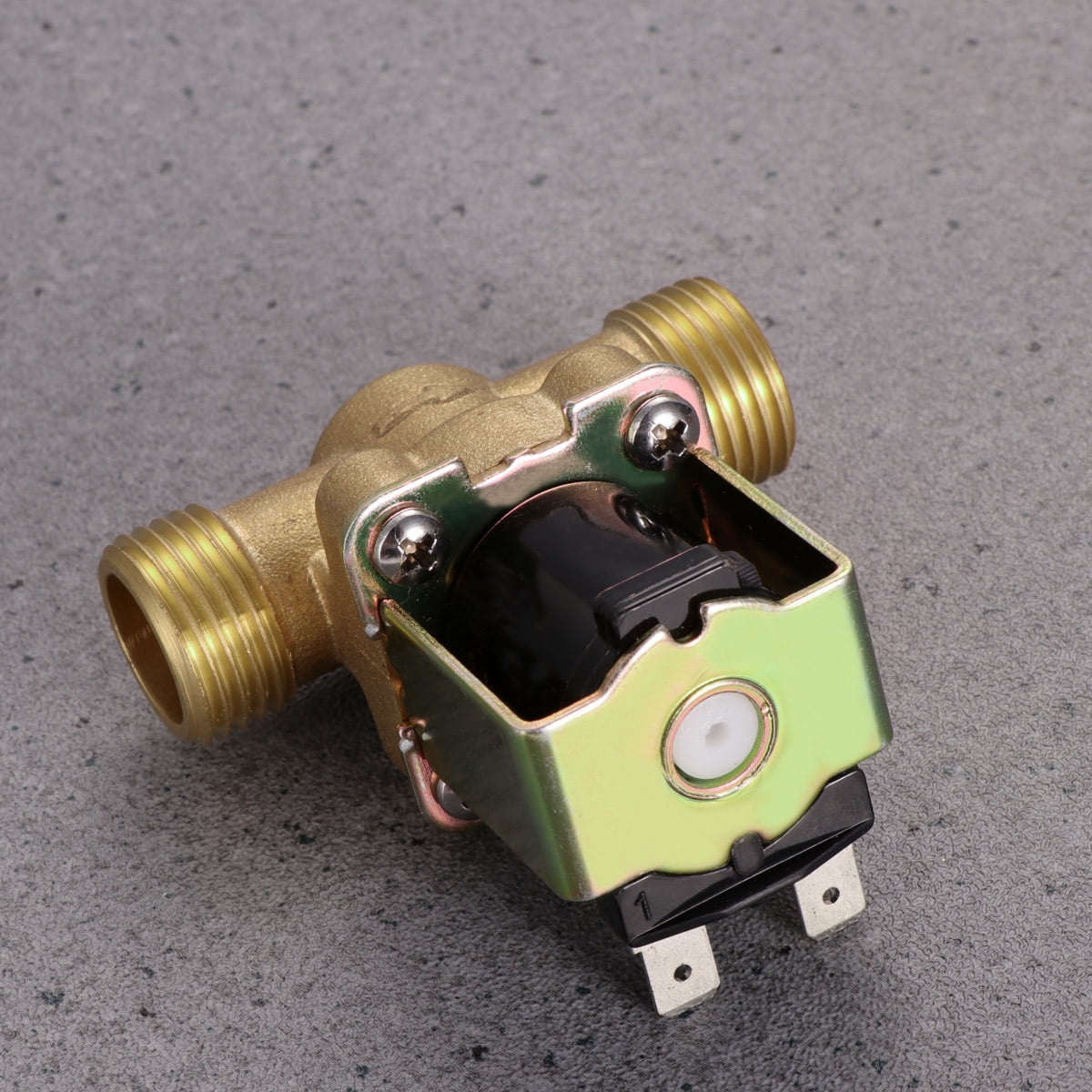 Raindrops 1/2" DC 12V 2-Way Quick Connect Normally Closed Brass Electric Solenoid Magnetic Water ...