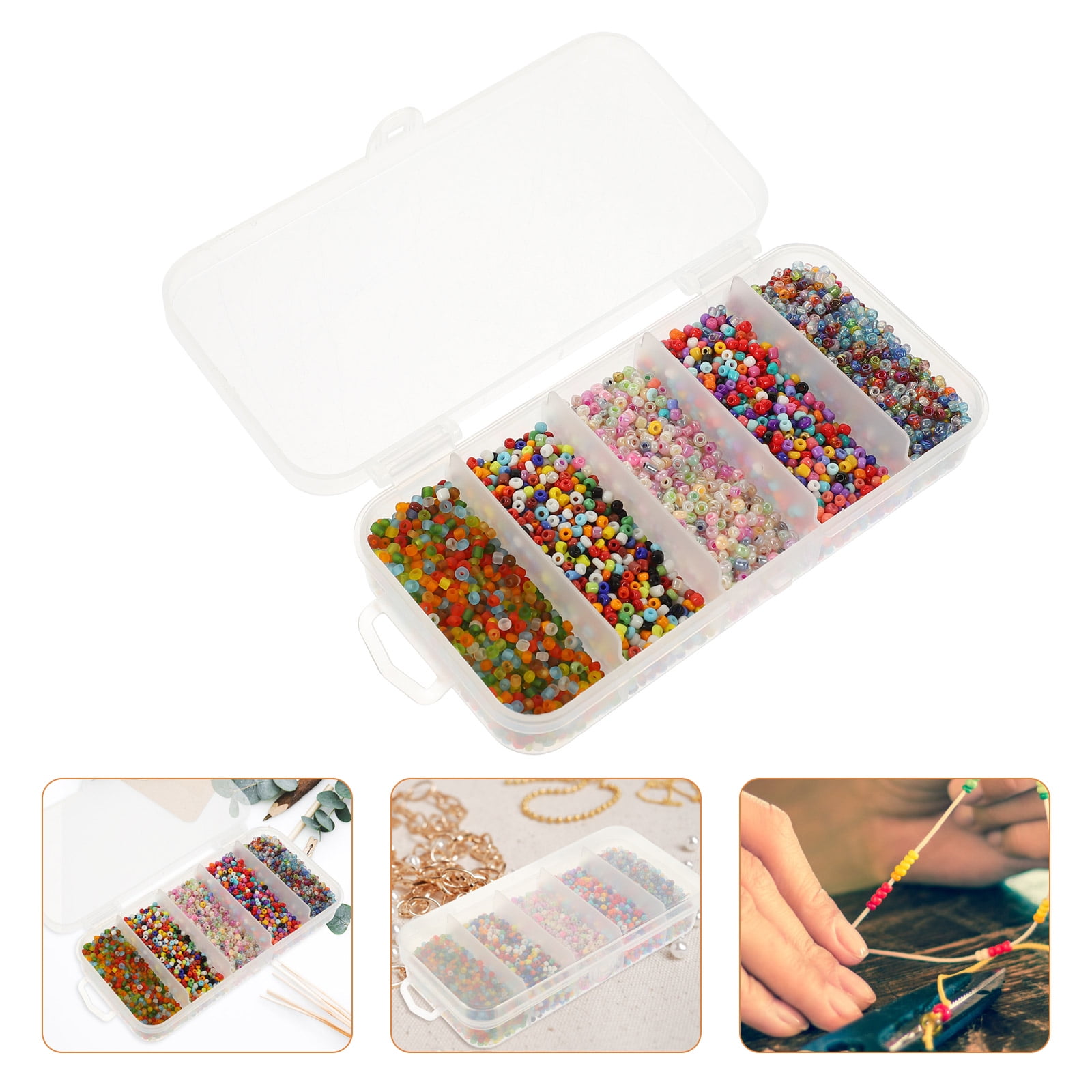CRILSTYLEO Beads for Necklace Glass Round Loose Beads Assorted Color ...