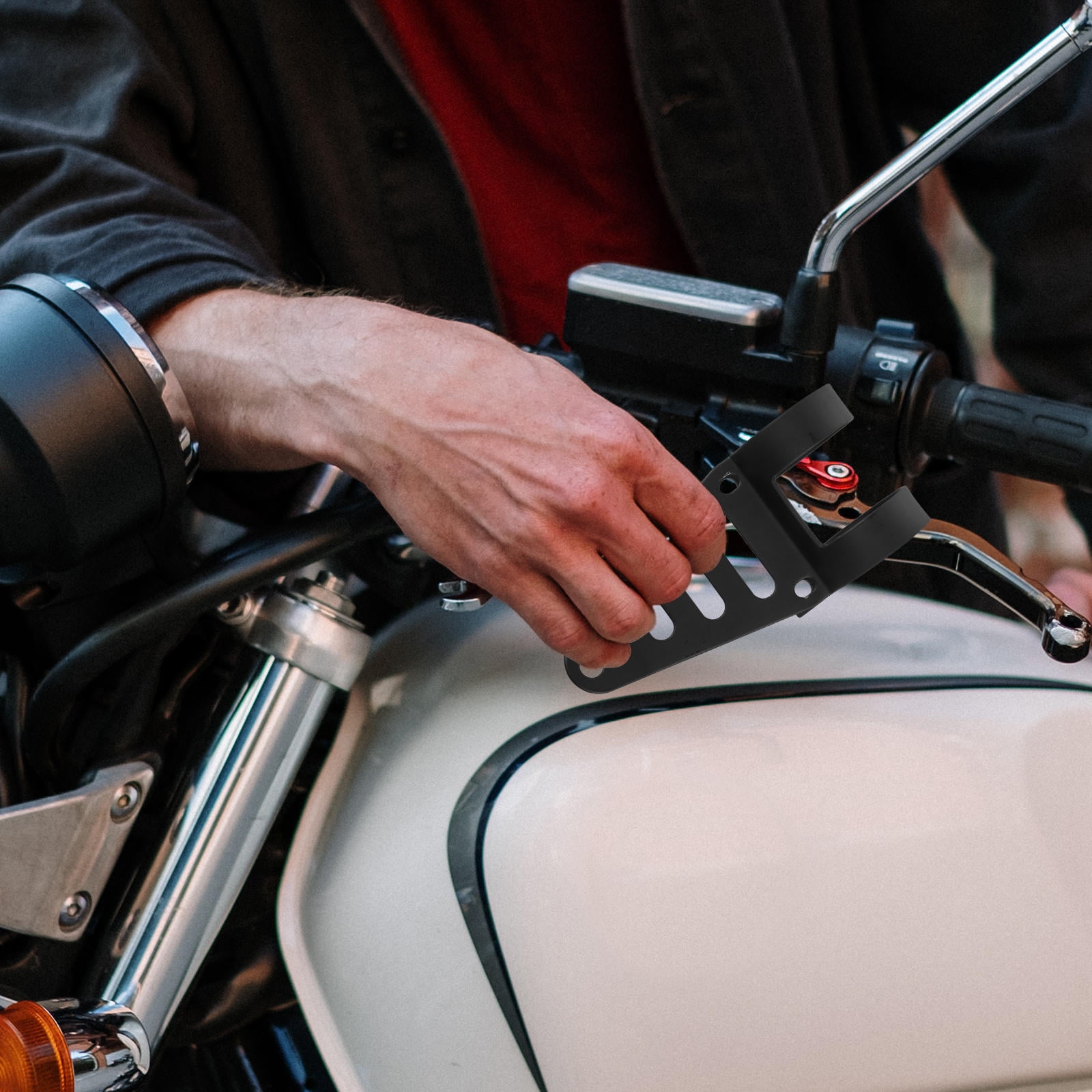 Raindrops 1 Pair Black Iron Motorbike Headlight Mounting Bracket ...