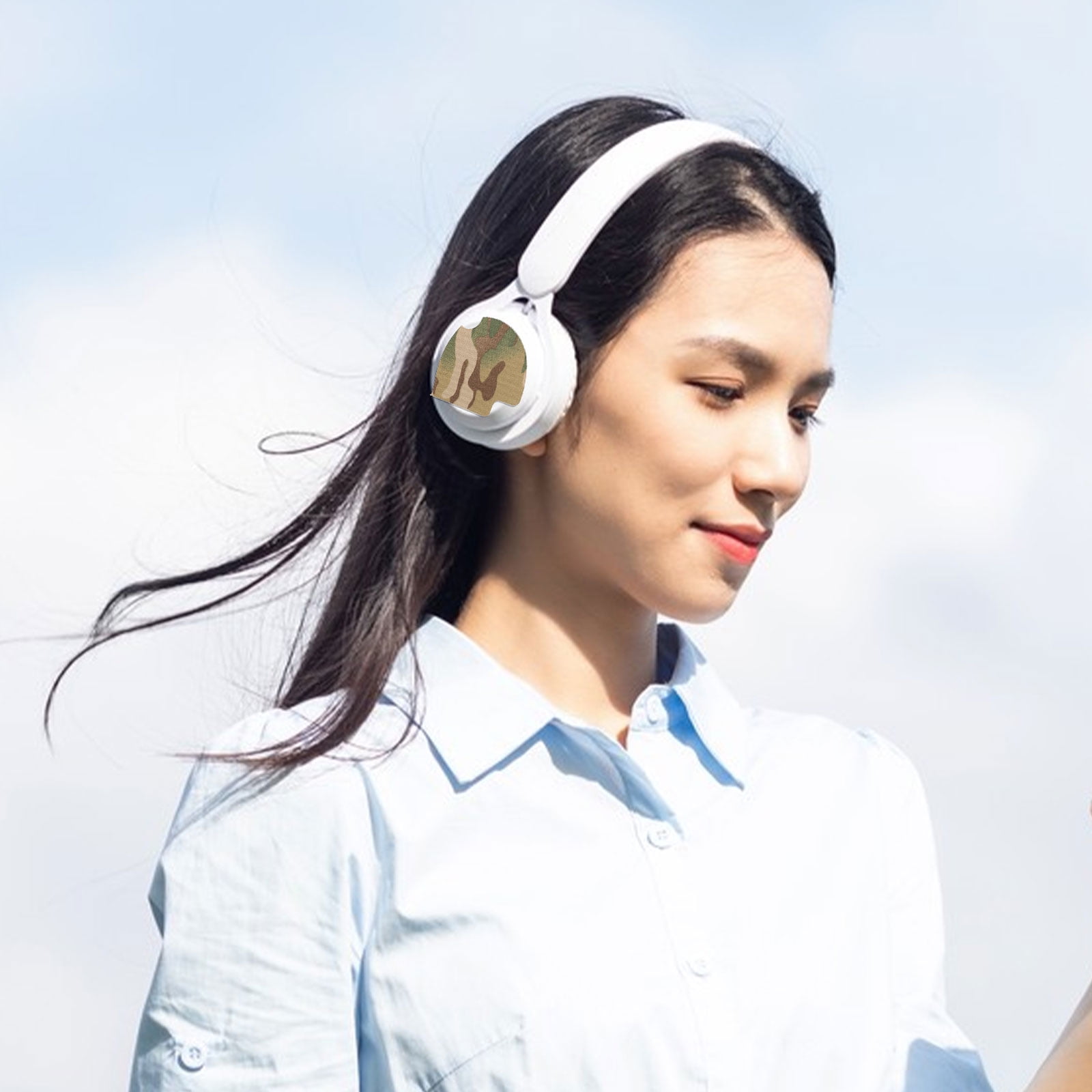 Raindrops 1 Pair Camouflage Earmuff Headphones Sticker Self-Adhesive ...